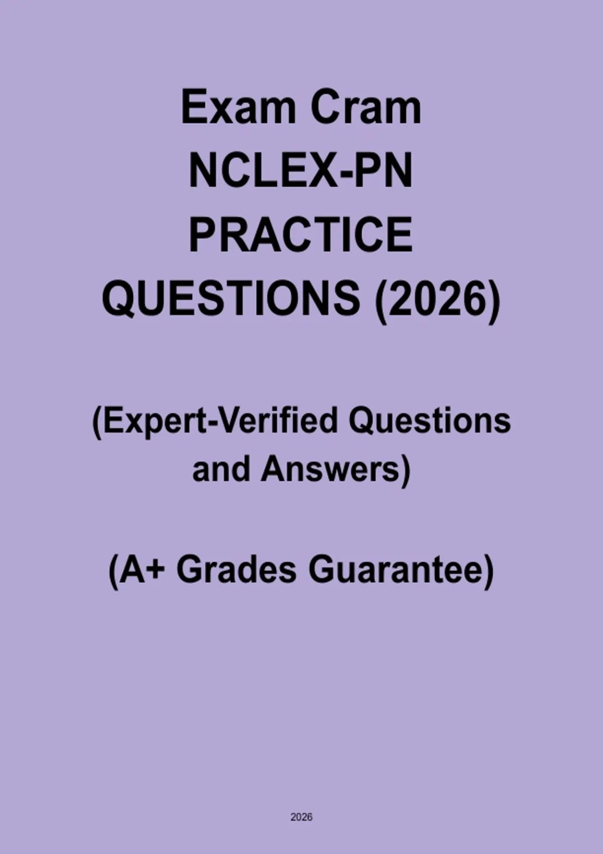 Exam Cram NCLEX-PN Practice Questions PDF | LPN Test Prep | 2026 Study ...