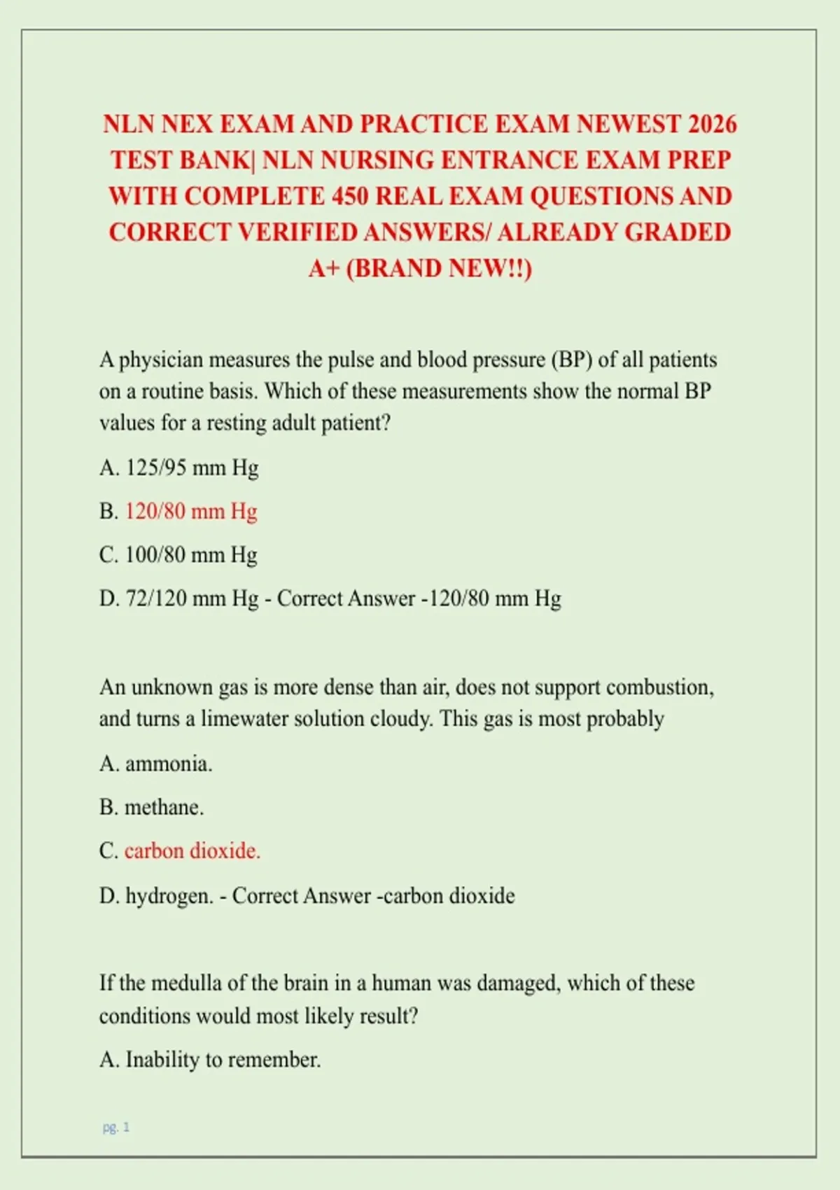 NLN NEX EXAM AND PRACTICE EXAM NEWEST 2026 TEST BANK| NLN NURSING ...