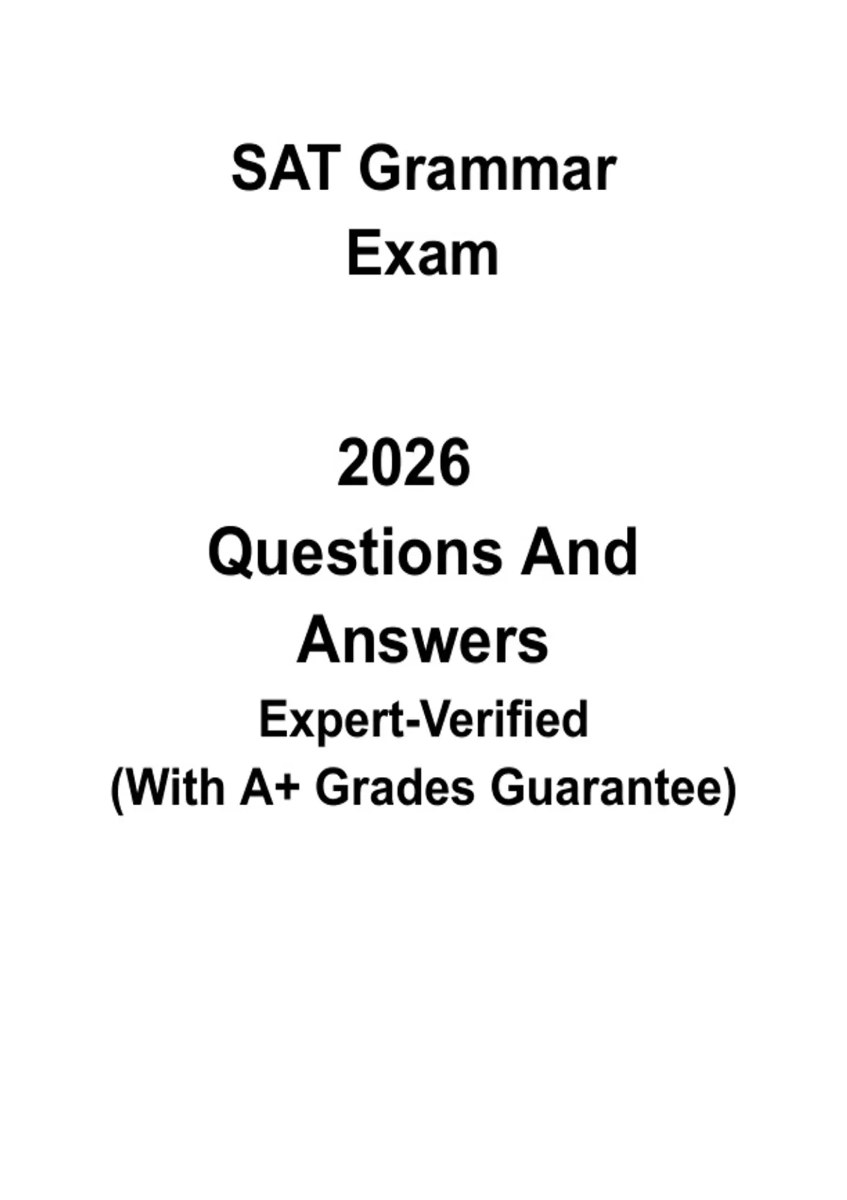 SAT Grammar 2026 | Writing & Language Practice Test, Rules & Strategies ...
