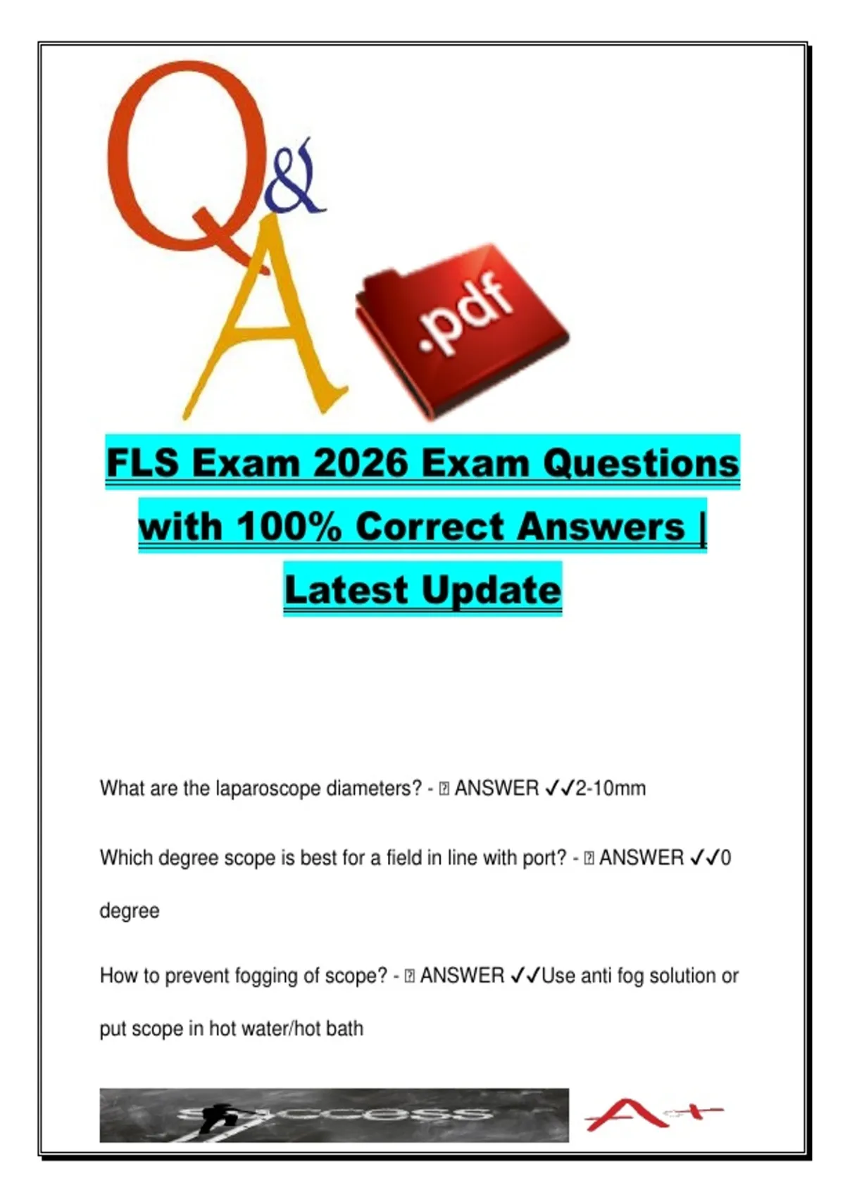 FLS Exam Practice Questions (300) – Laparoscopic Surgery ...