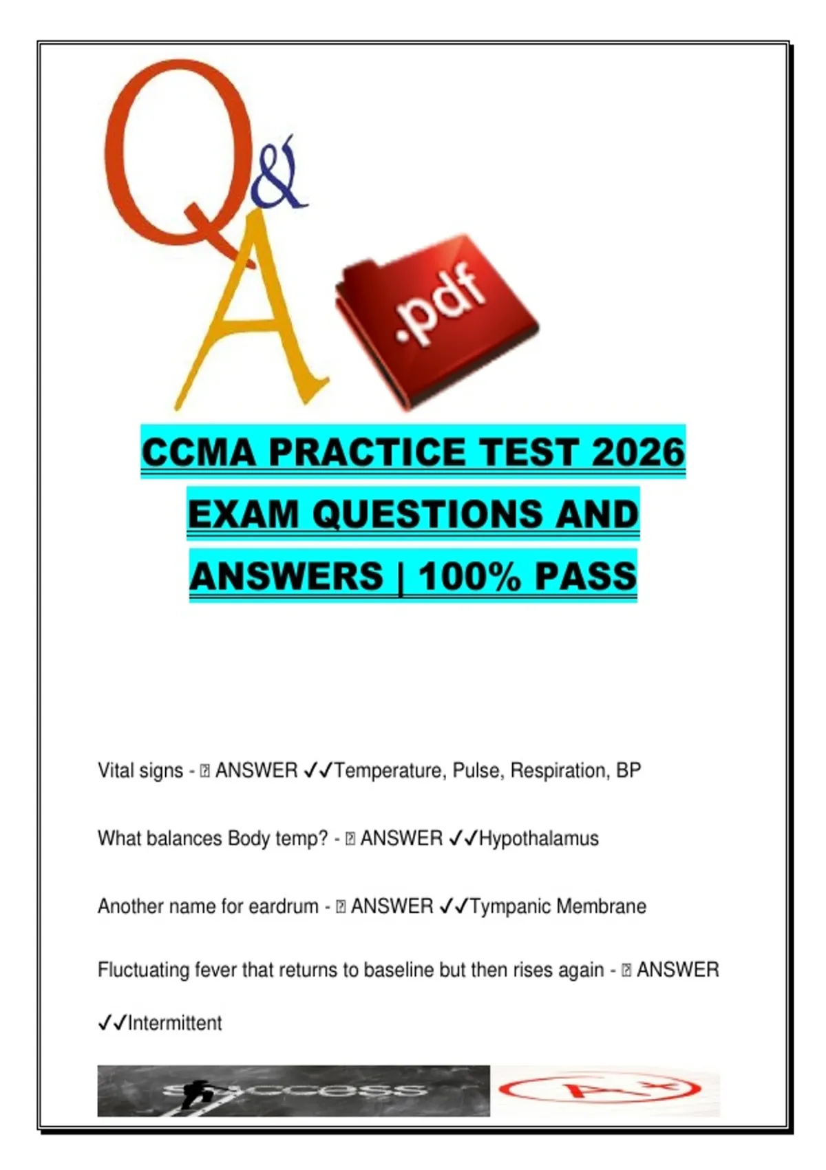 CCMA Practice Test (CCMA 2026) – 500 Questions on Vital Signs, EKG ...