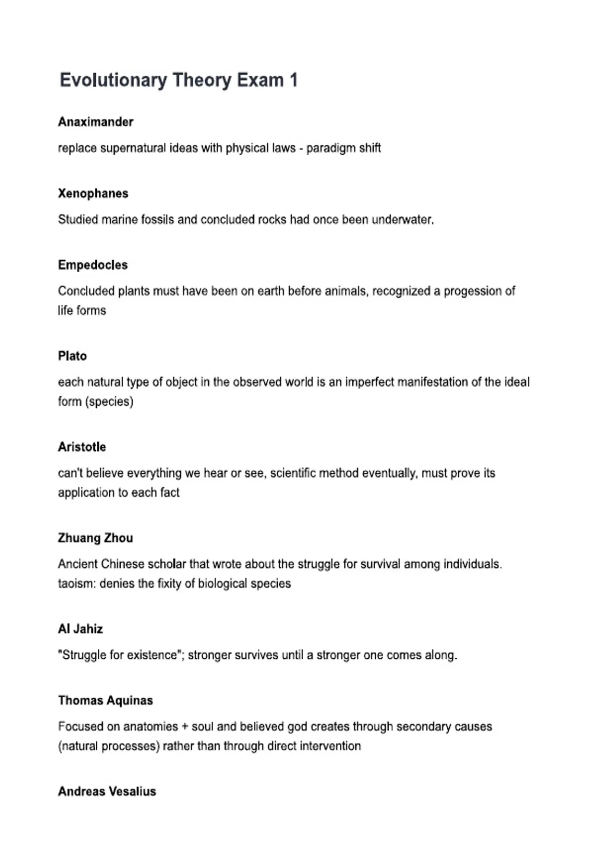 Evolutionary Theory Exam 1 (Latest 2026/2027) Questions & Verified ...