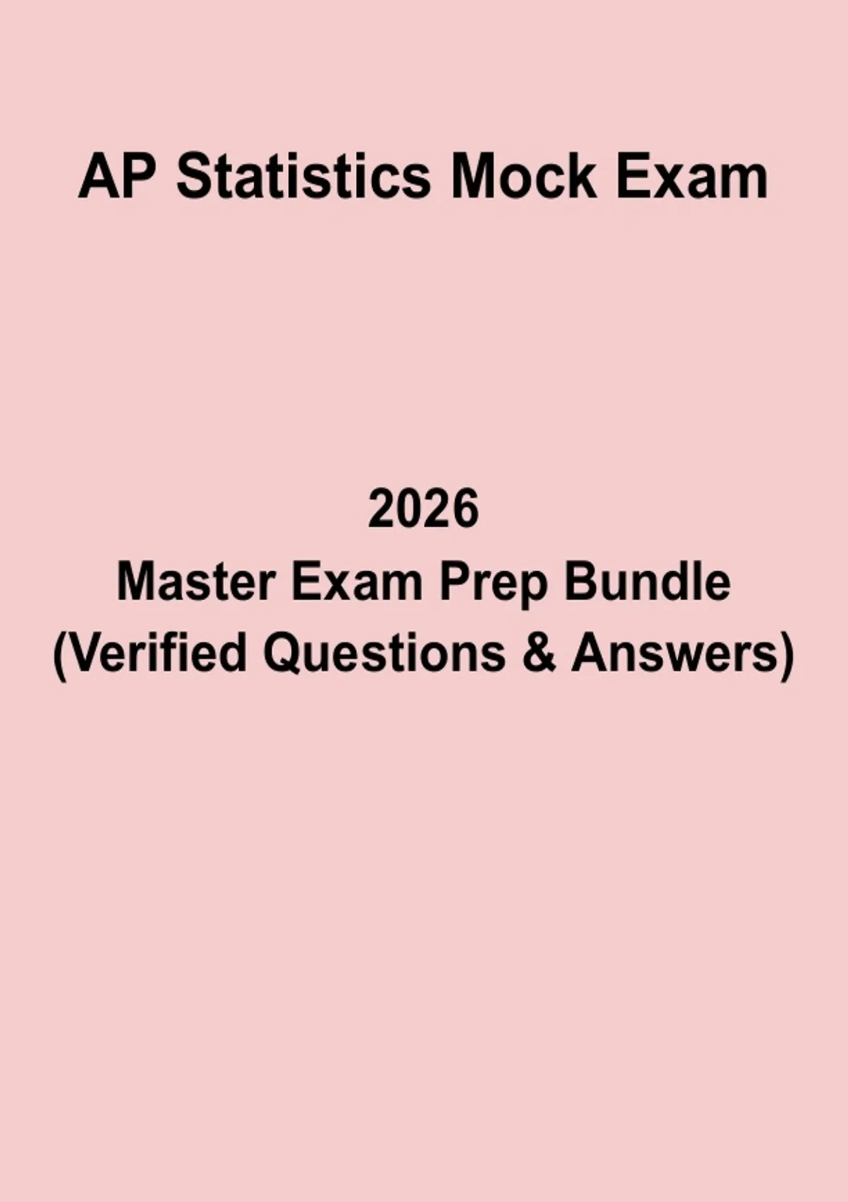 AP Statistics Mock Exam Questions & Answers PDF | Full-Length AP Stats ...