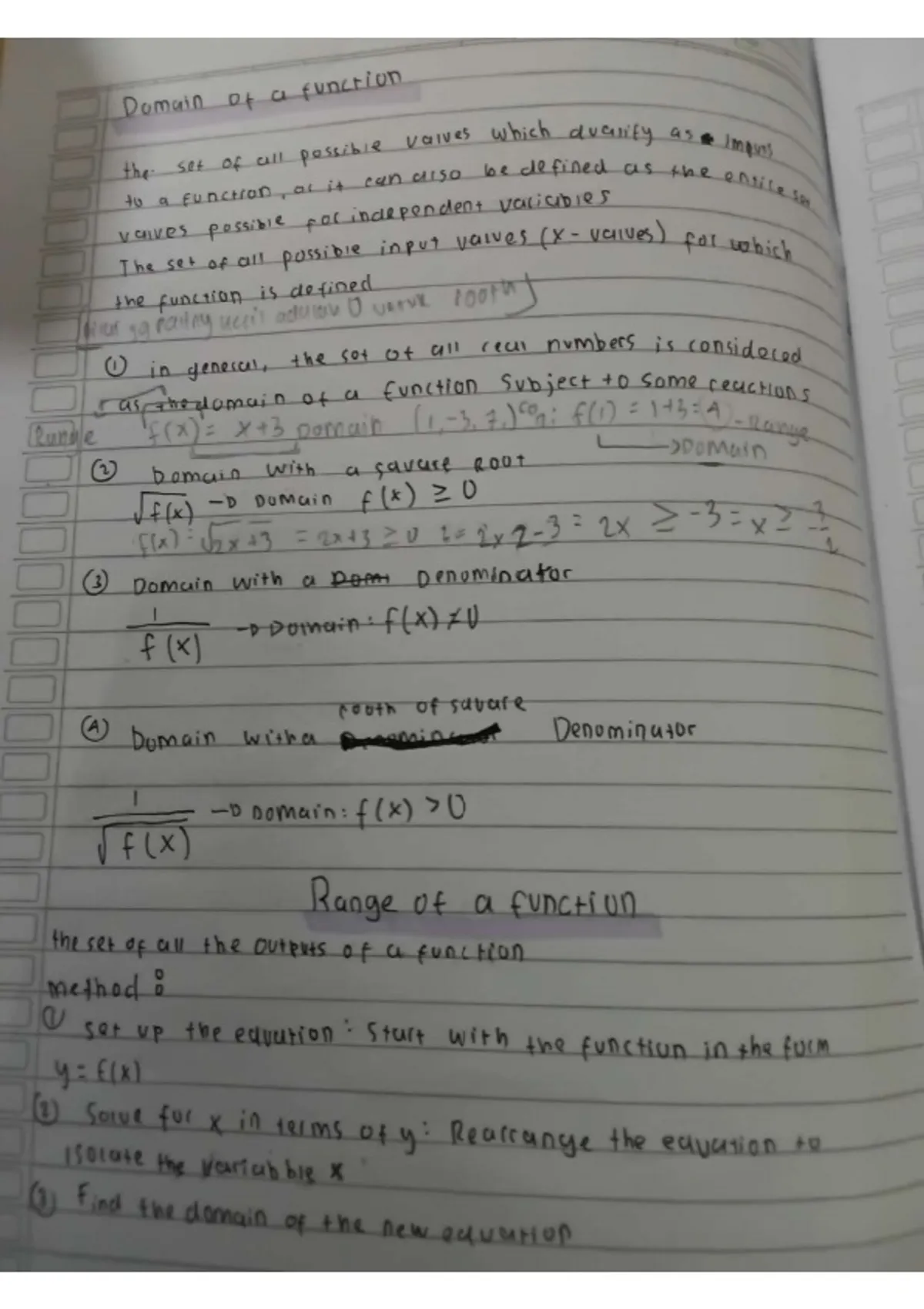 Domain & Range of Functions Notes (IGCSE / Cambridge Maths) – Step-by ...