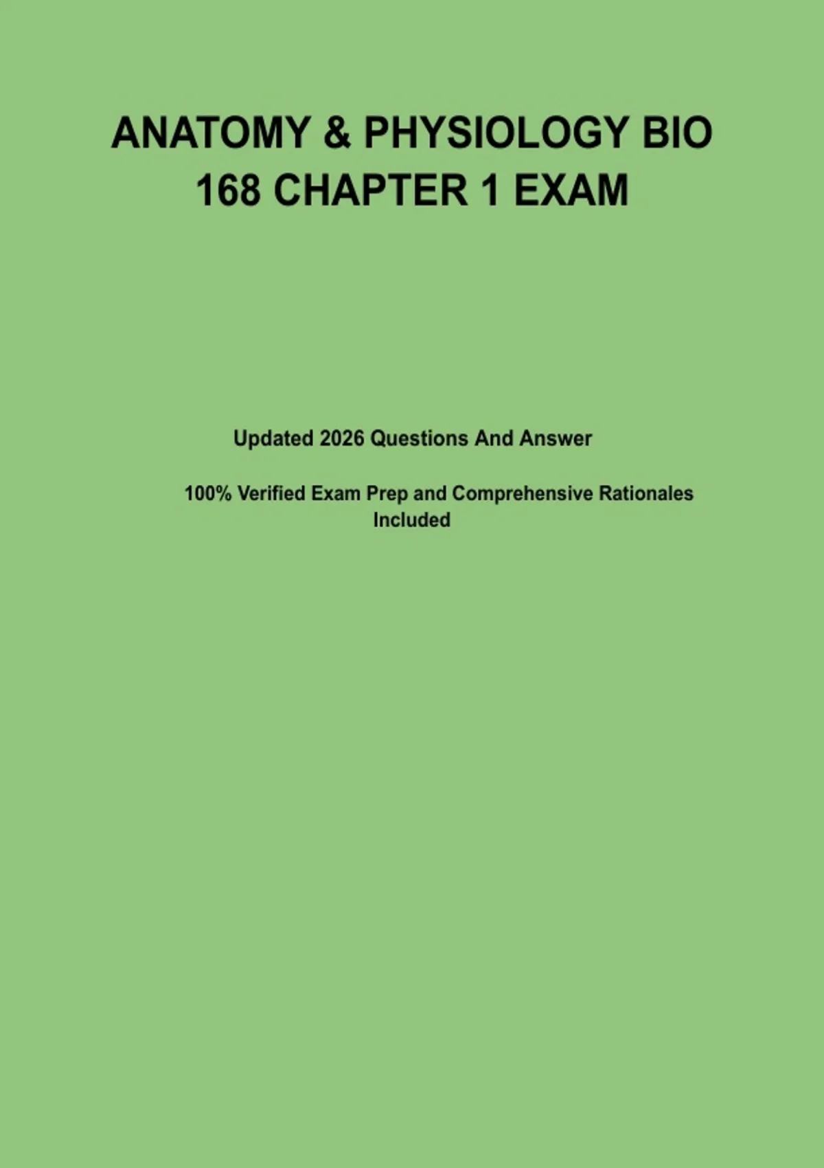 Anatomy & Physiology BIO 168 Chapter 1 – Study Guide & Key Concepts ...