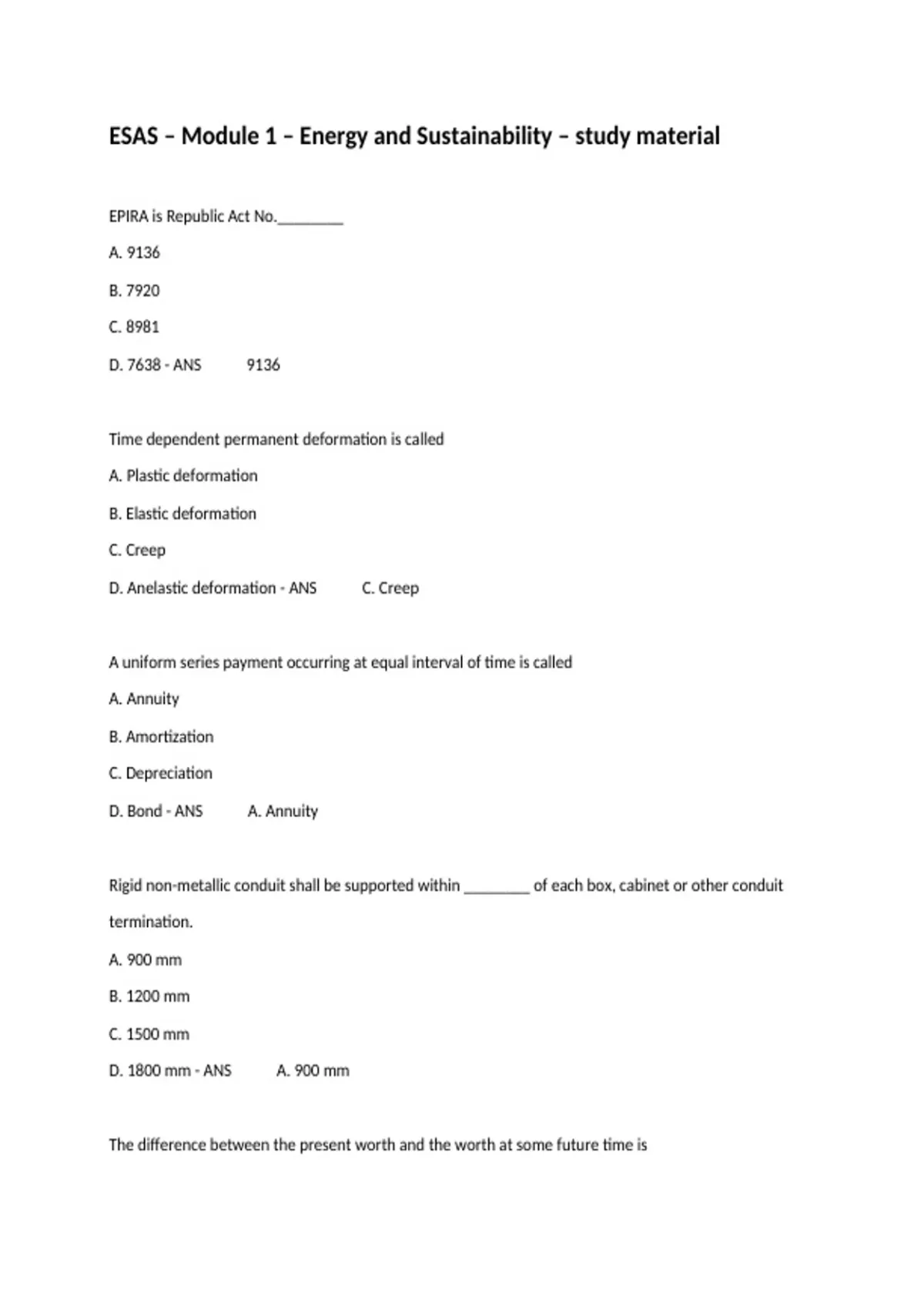 ESAS Complete Study Package – Modules, Objectives, Preboards, Past ...