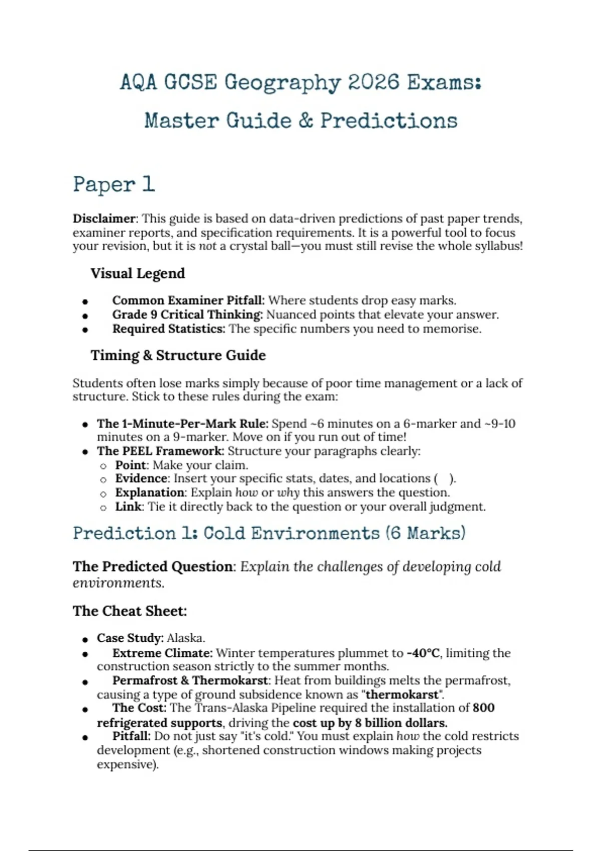 AQA GCSE Geography 2026 Exams Master Guide & Predictions - Geography ...