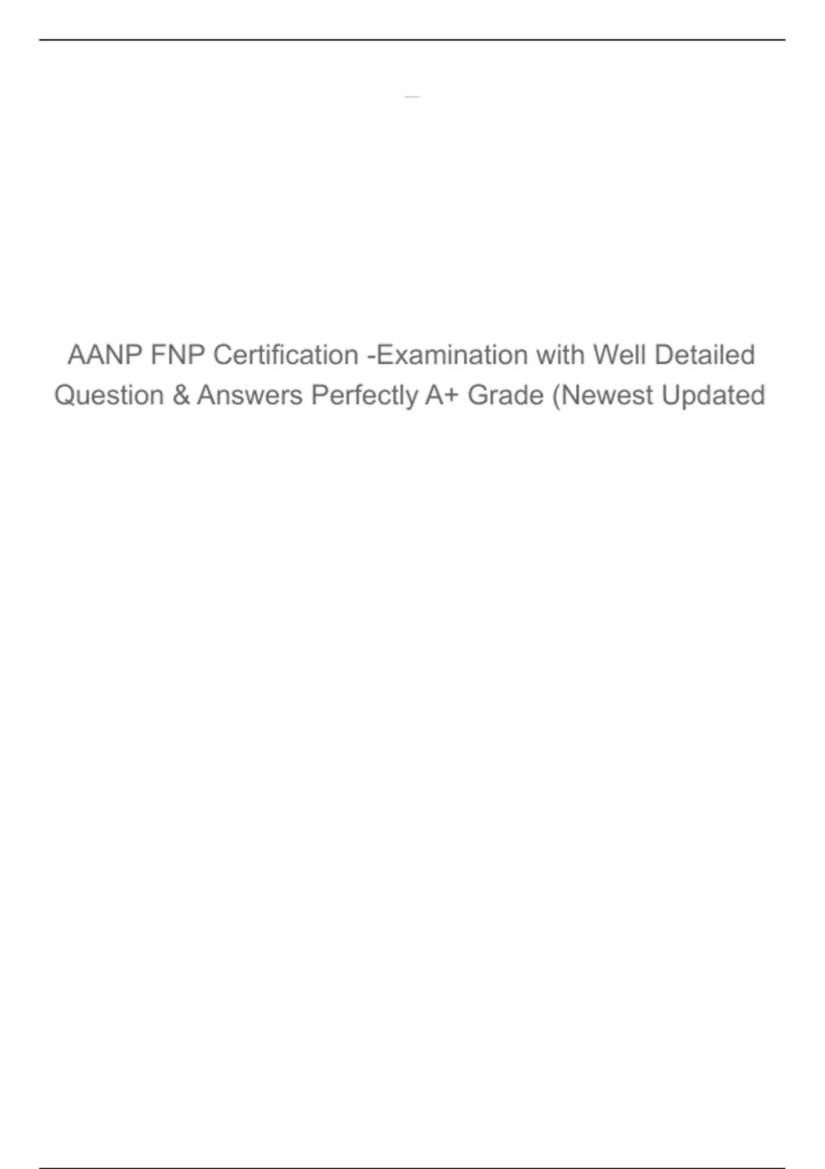 AANP FNP Certification Practice Test Spring 2026: 200+ Questions ...