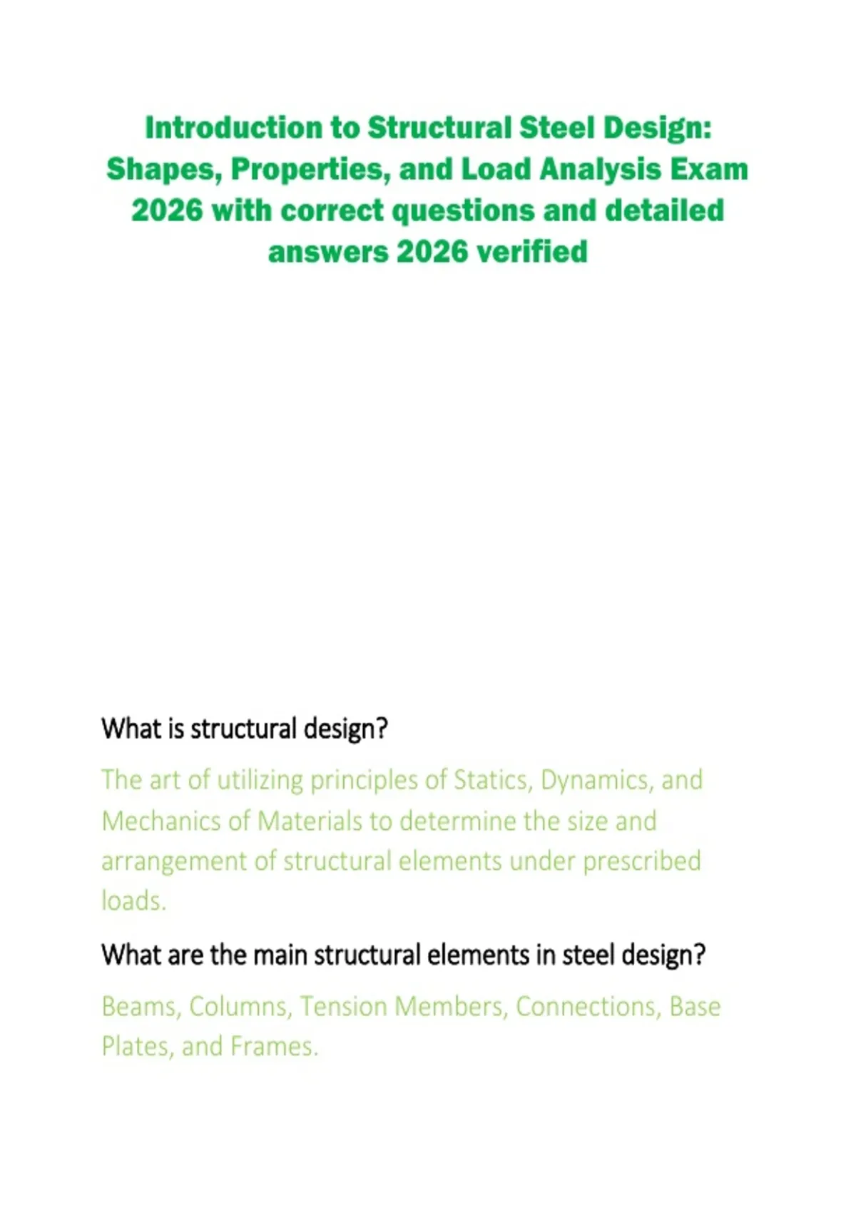 Introduction to Structural Steel Design: Shapes, Properties, and Load ...