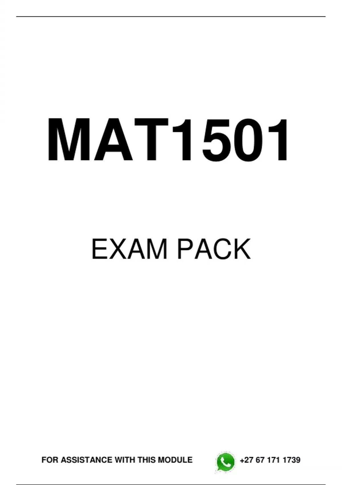 MAT1501 EXAM PACK 2025 - MAT1501 (MAT1501) - Stuvia SA