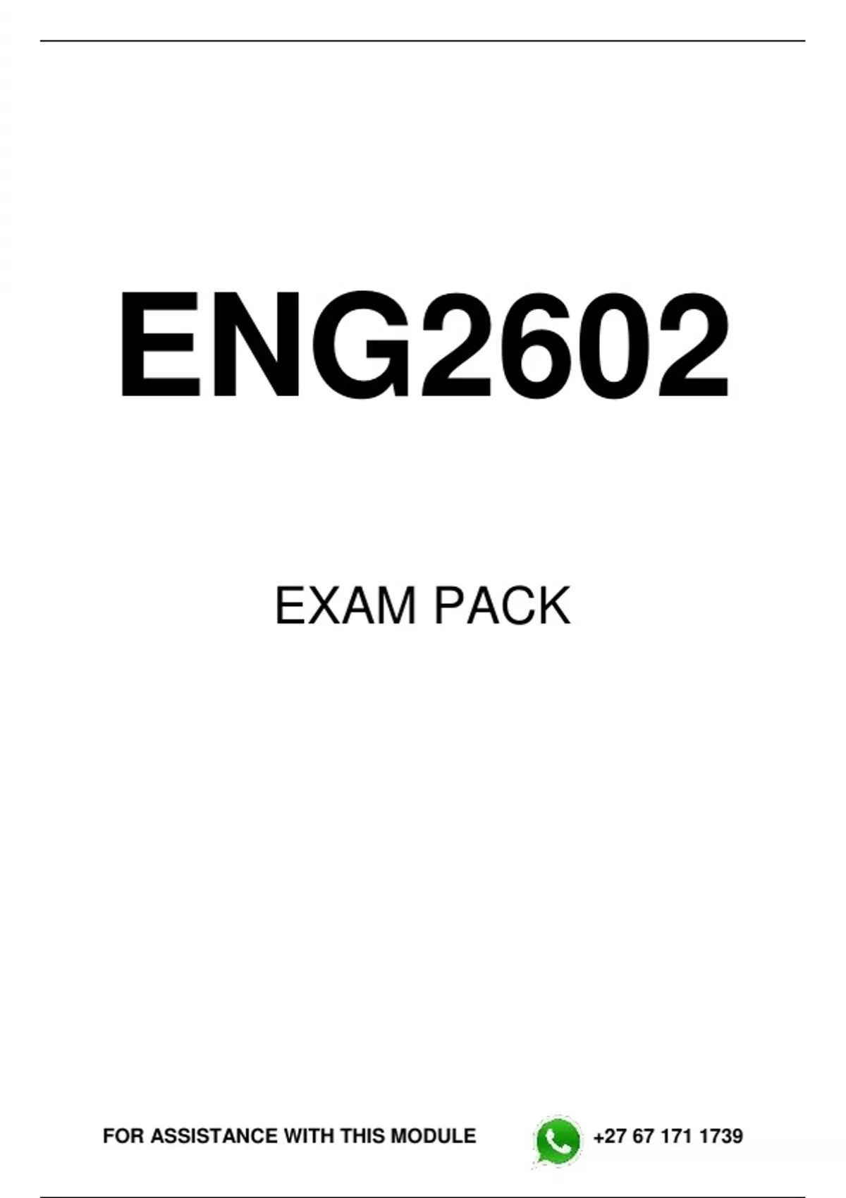 ENG2602 EXAM PACK 2025 - ENG2602 - Genres In Literature And Language ...