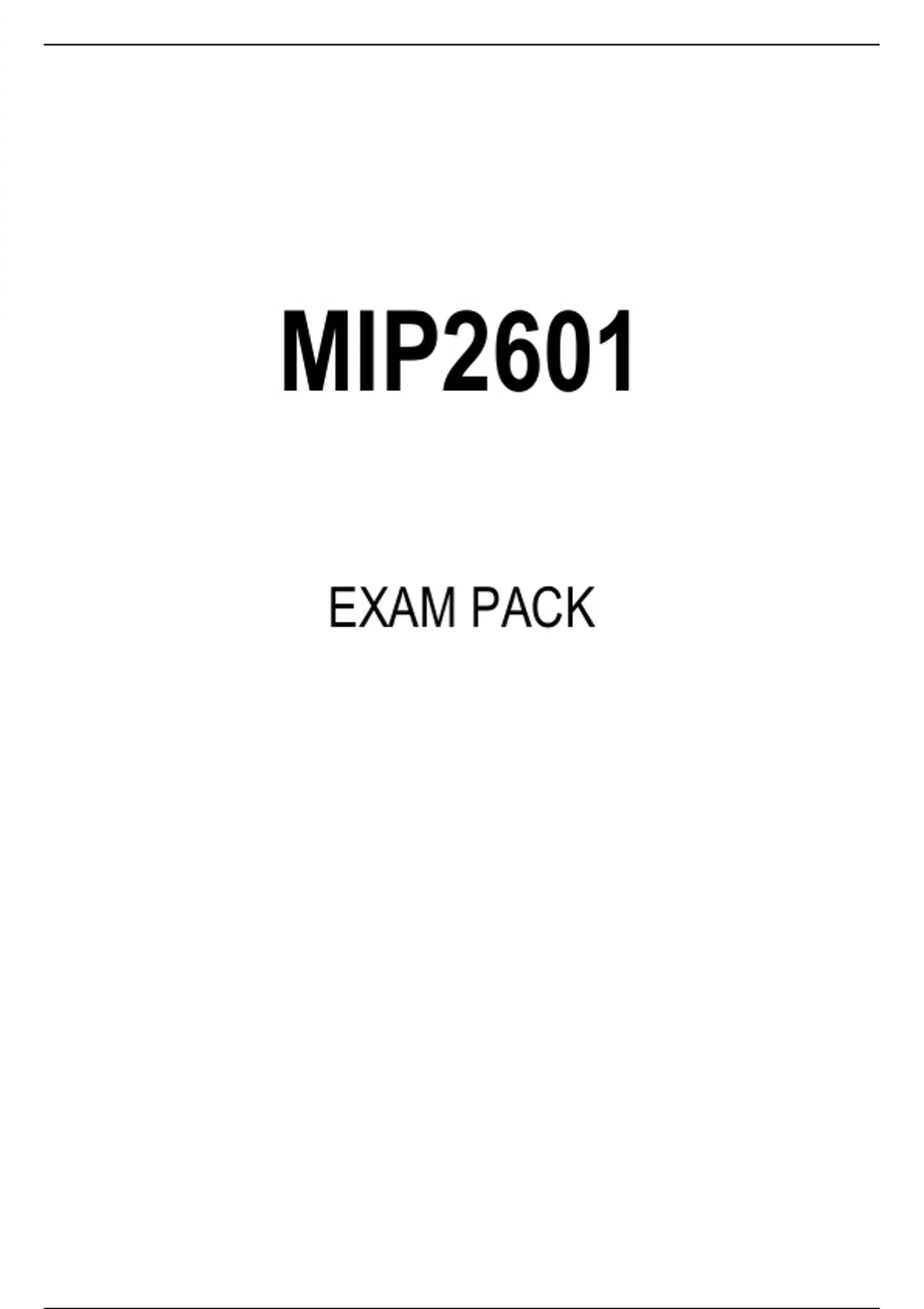 MIP2601 EXAM PACK 2025 - MIP1501 (MIP1501) - Stuvia SA