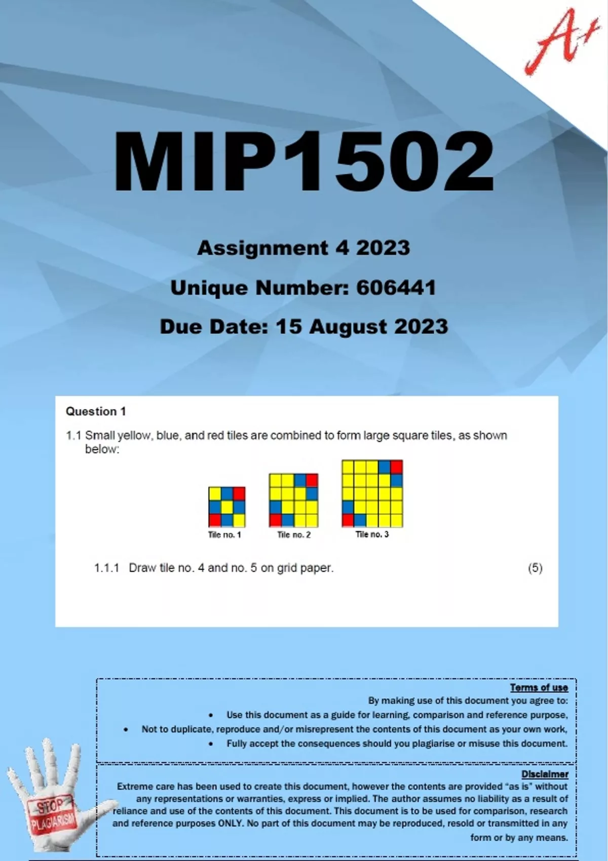 MIP1502 EXAM PACK 2025 - MIP1502 (MIP1502) - Stuvia SA