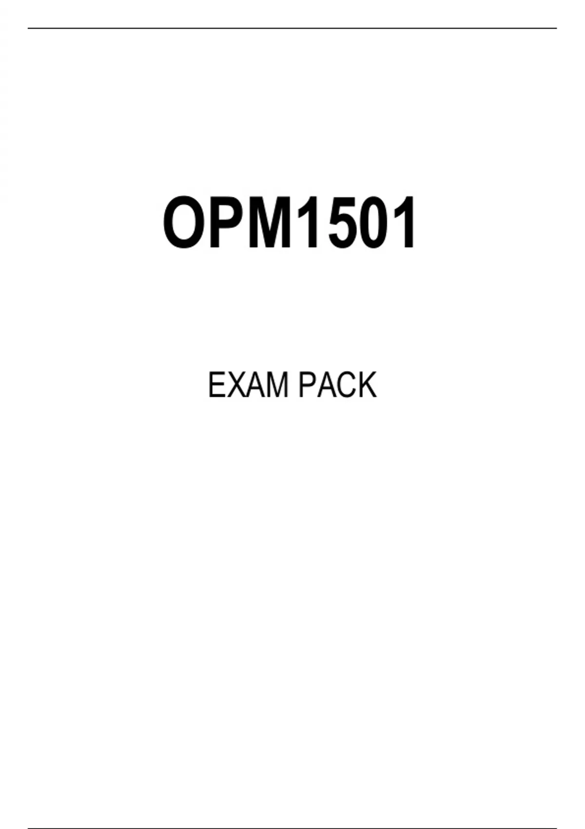 OPM1501 EXAM PACK 2025 - OPM1501 - Orientation To Intermediate Phase ...