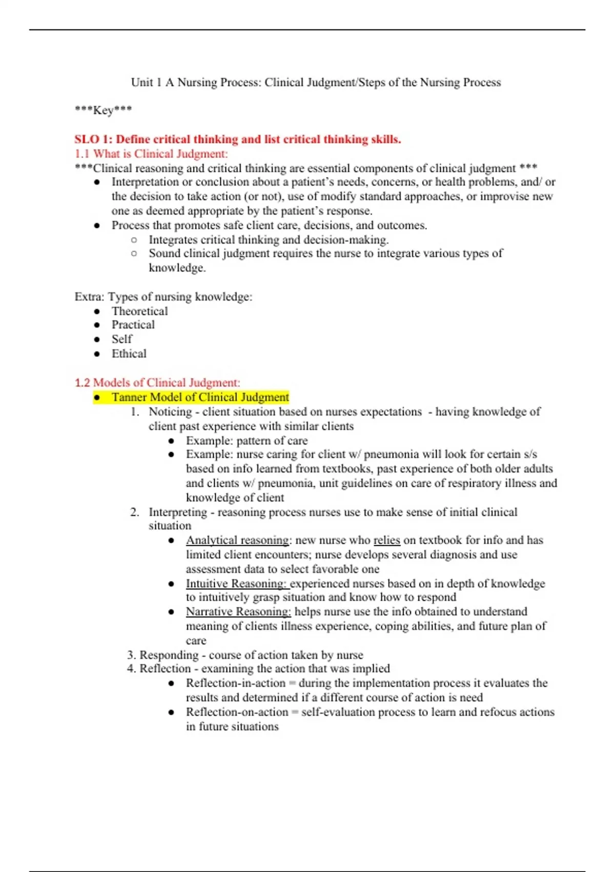 Nursing Fundamentals: The Nursing Process/Clinical Judgment/Steps of ...