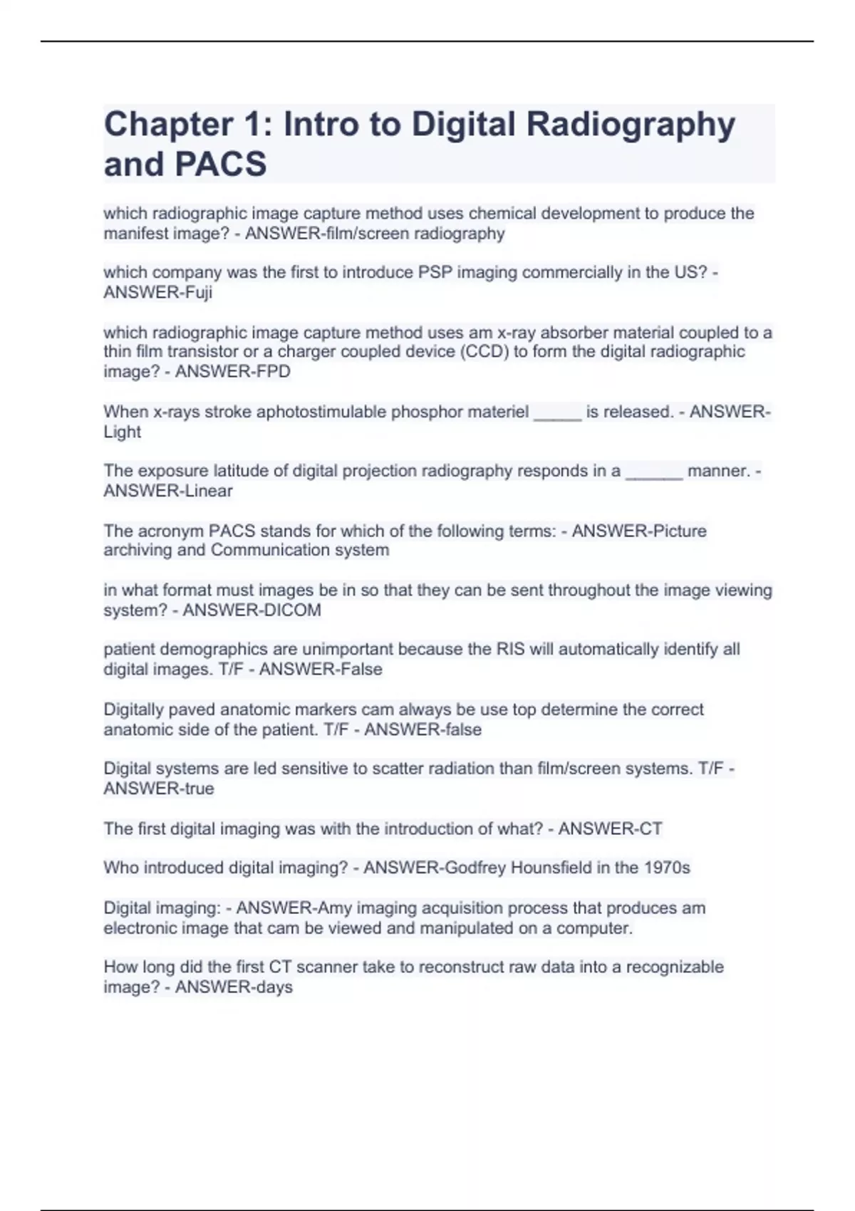 Chapter 1: Intro to Digital Radiography and PACS - Digital Radiography ...