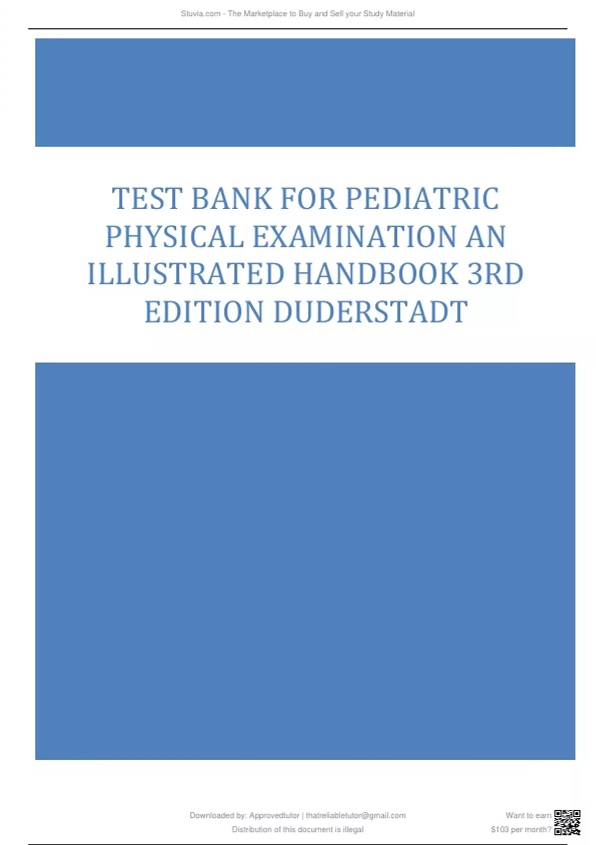 Test Bank For Pediatric Physical Examination An Illustrated Handbook ...