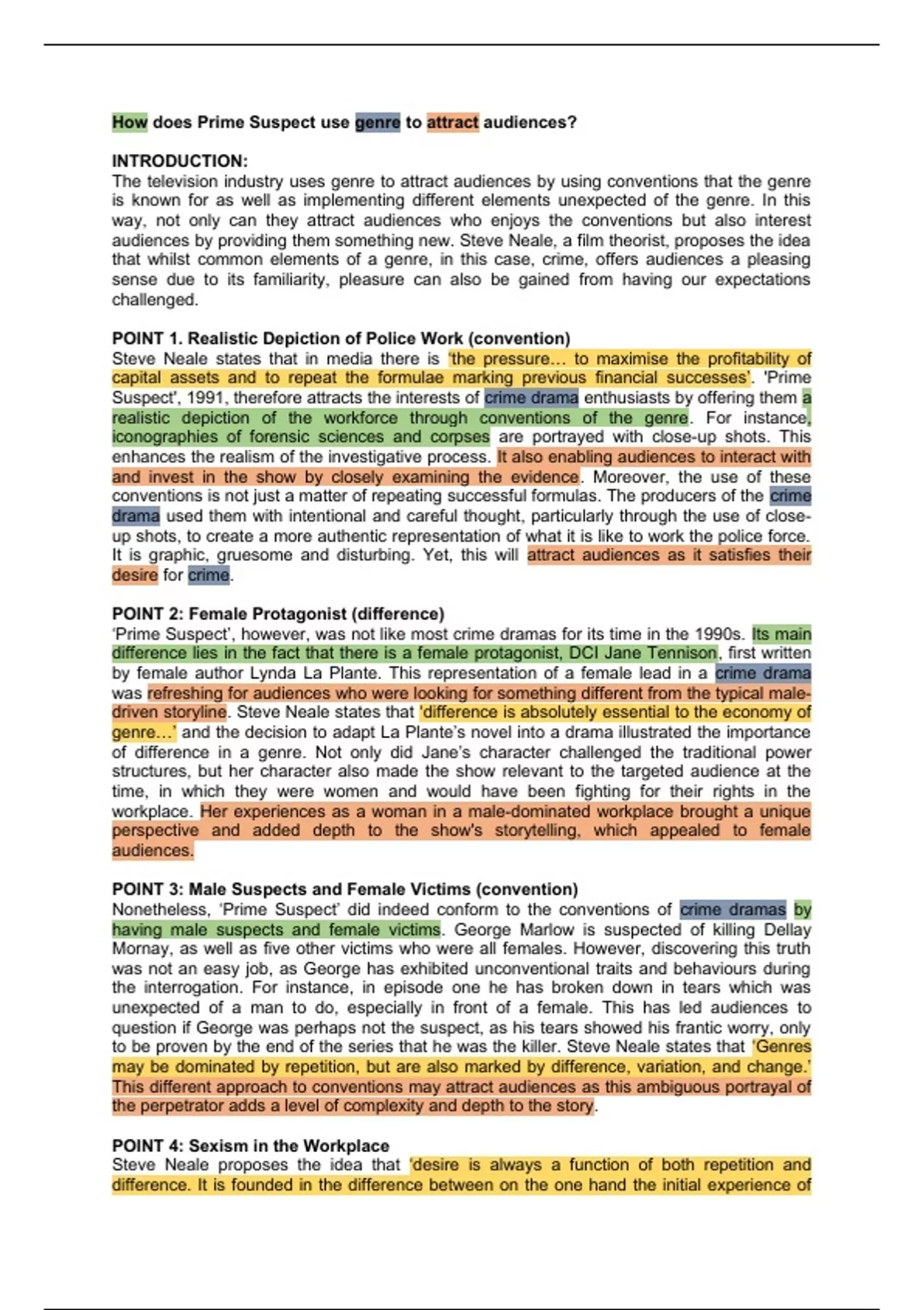 Steve Neale - Prime Suspect - MS1 - Media Representations and Responses ...