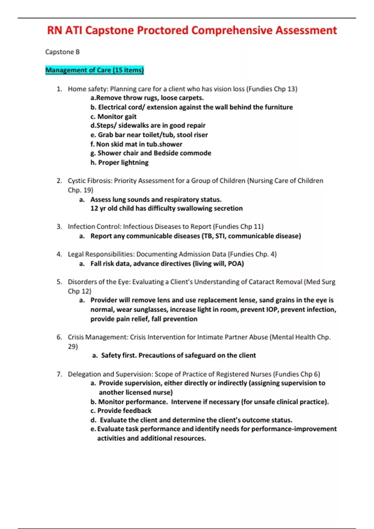 RN ATI Proctored Capstone Comprehensive Assessment A: RN ATI Proctored ...