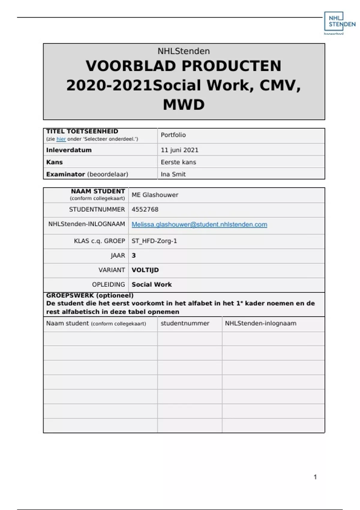 Portfolio Jaar 3 Social Work Profielmodule Zorg - Portfolio - Stuvia NL