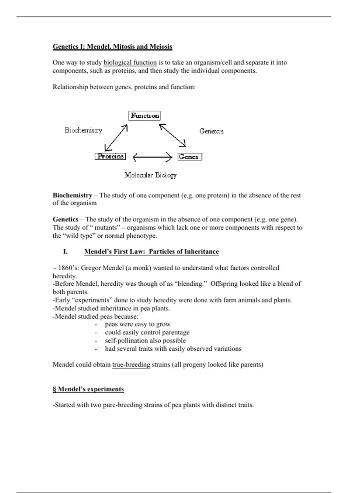 Genetics I - Mendel, Mitosis, and Meiosis - 7.06 Cell Biology - Stuvia US