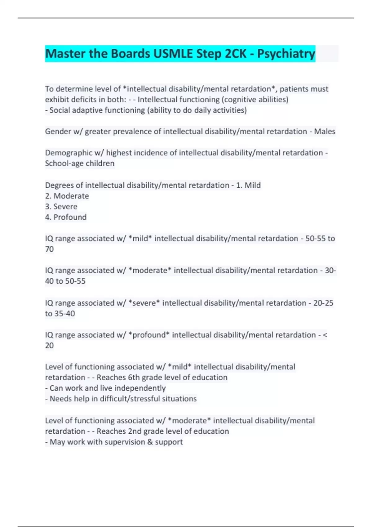 Master the Boards USMLE Step 2CK - Psychiatry 2023|2024 UPDATE - SMLE ...