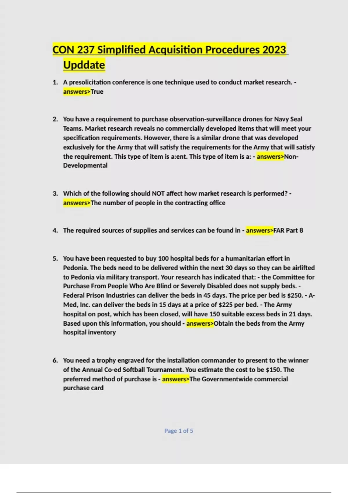 CON 237 Simplified Acquisition Procedures 2023 Upddate - CON 237 ...