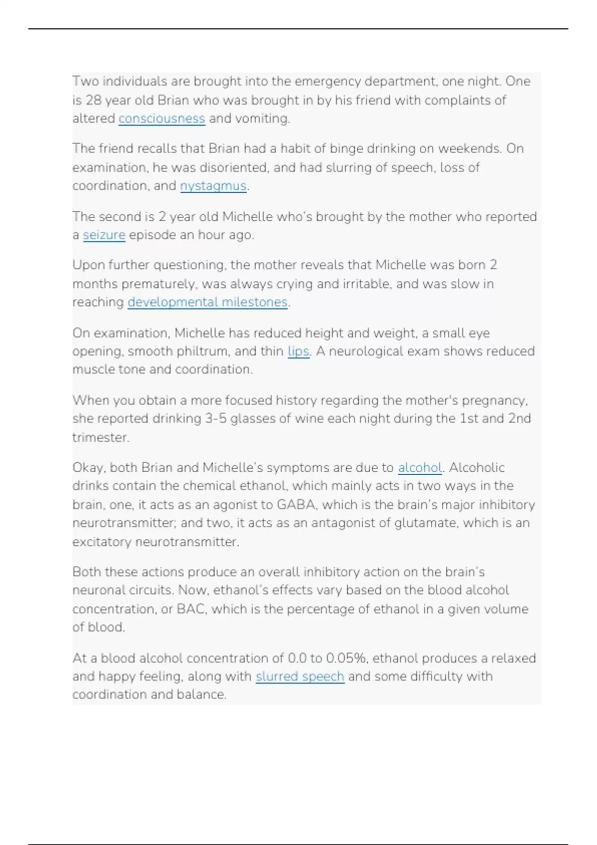 Alcohol withdrawal signs and symptoms - MBBS - Stuvia US