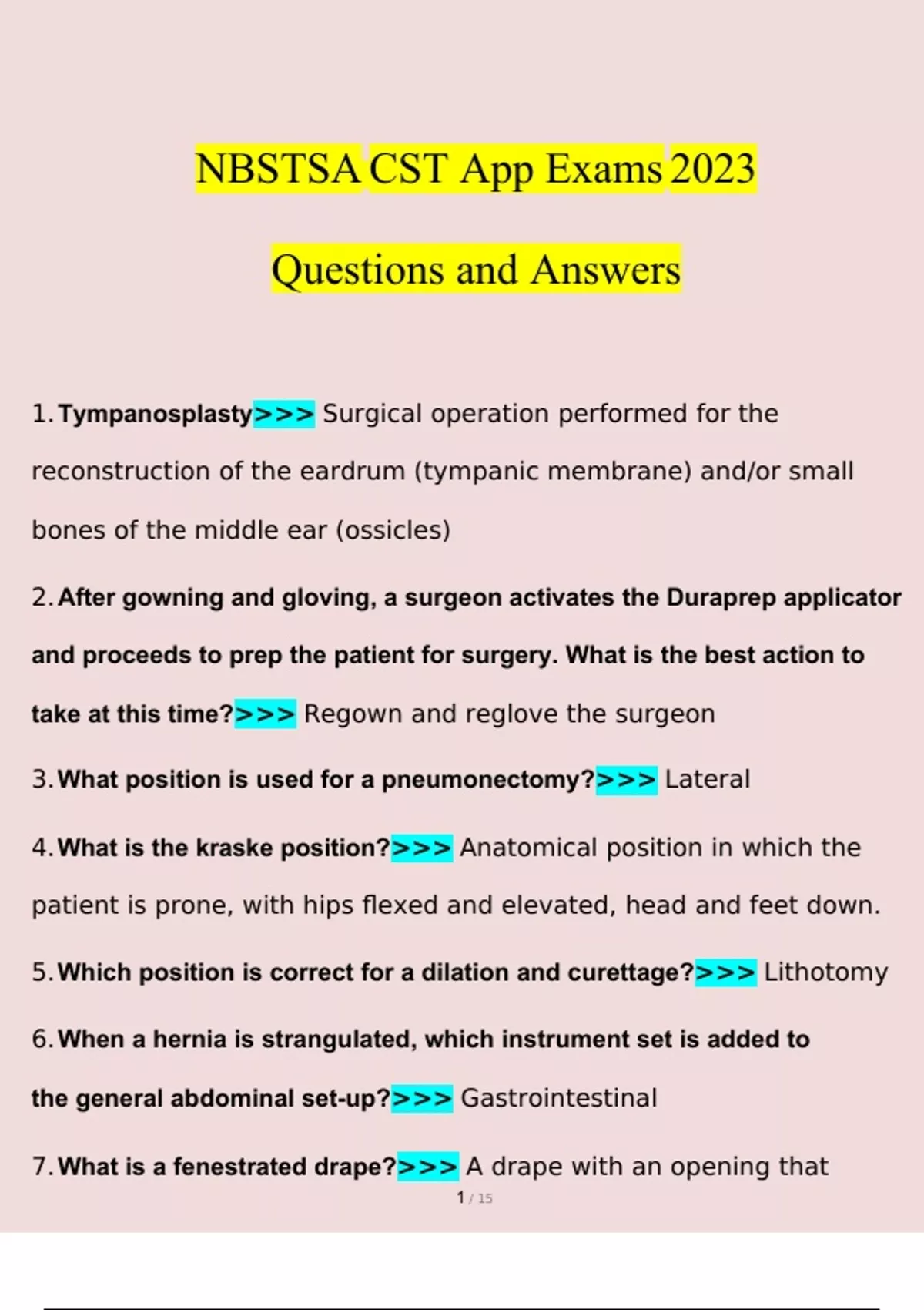 CST - NBSTSA app exams Questions With Verified Answers - CST - NBSTSA - Stuvia US