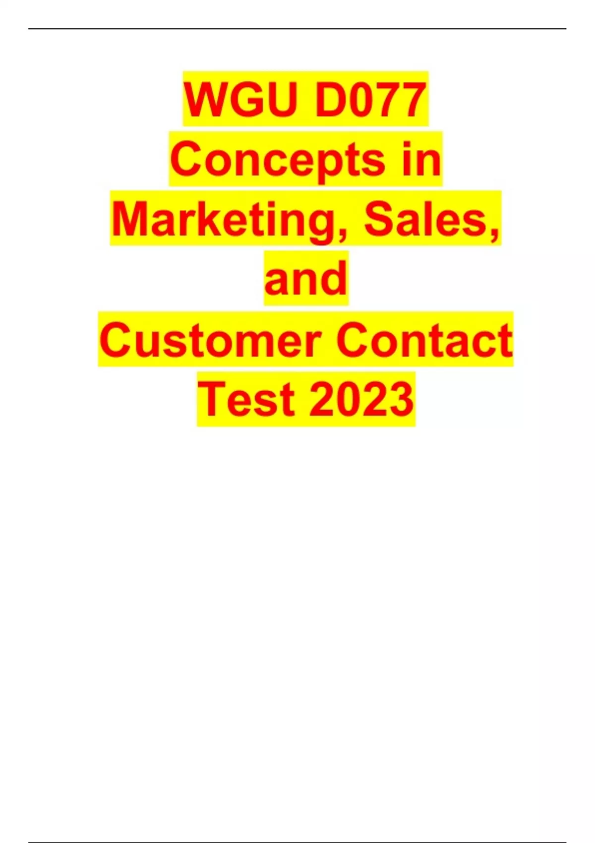 WGU D077 Exam 2023/2024 Complete Solution Package - Stuvia US