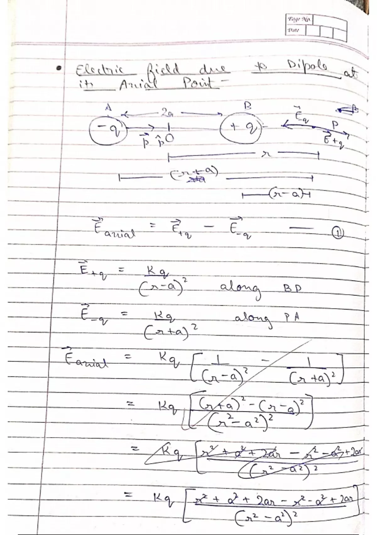 Electric Field due to dipole at Axial and Equatorial Point - Physics ...
