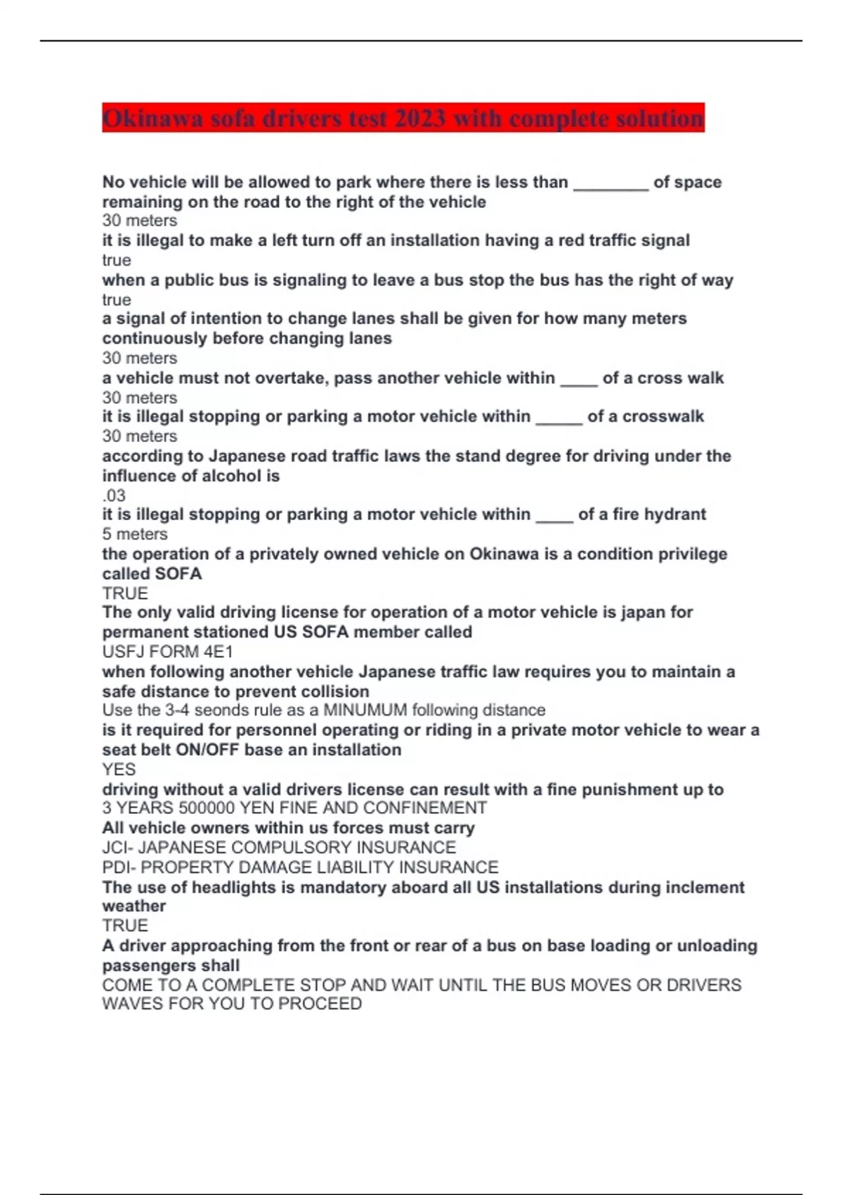 Okinawa Sofa License Practice Test | Cabinets Matttroy