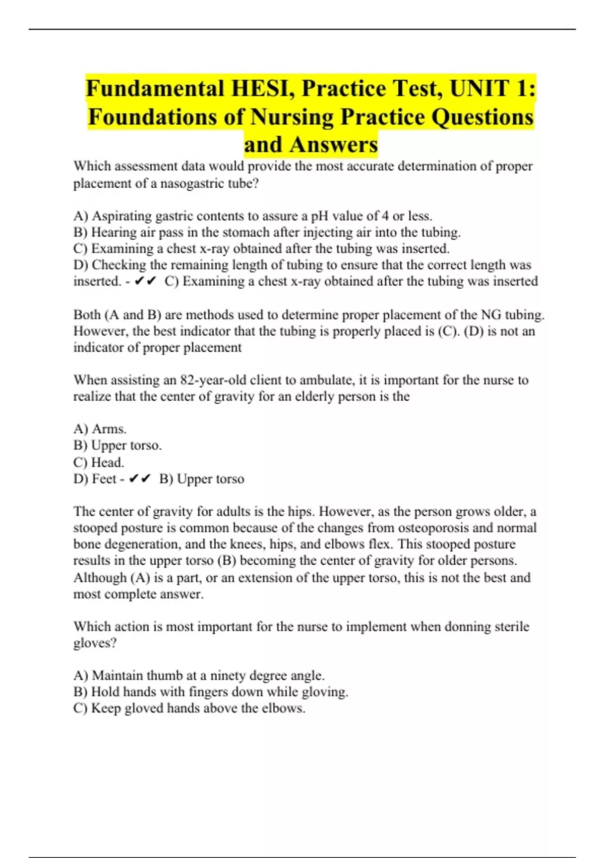 Nursing Basic Practice Test