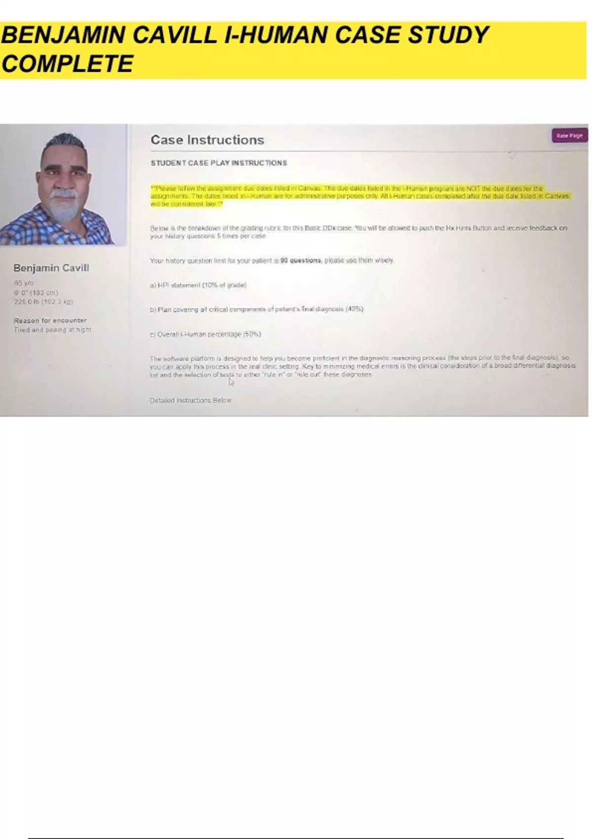 Benjamin Cavill I-human Case study 2023 (Actual Case study with Expert ...