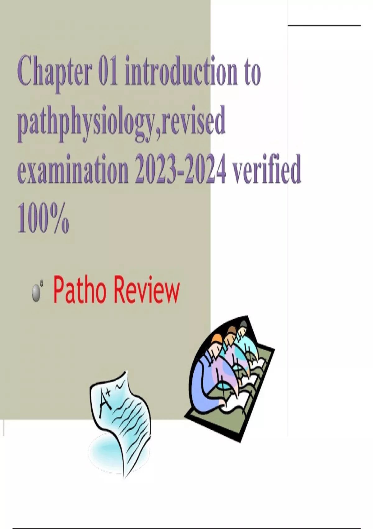 introduction to pathphysiology,revised examination verified 100% ...