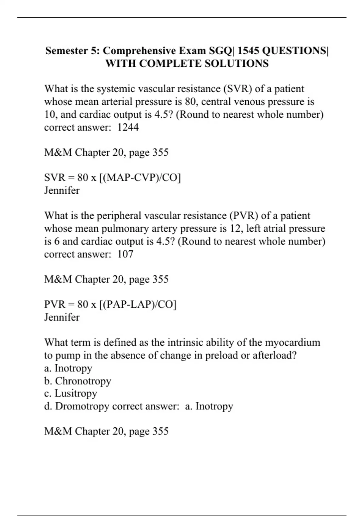 SGQ TESTS COMPILATION BUNDLE - Stuvia US