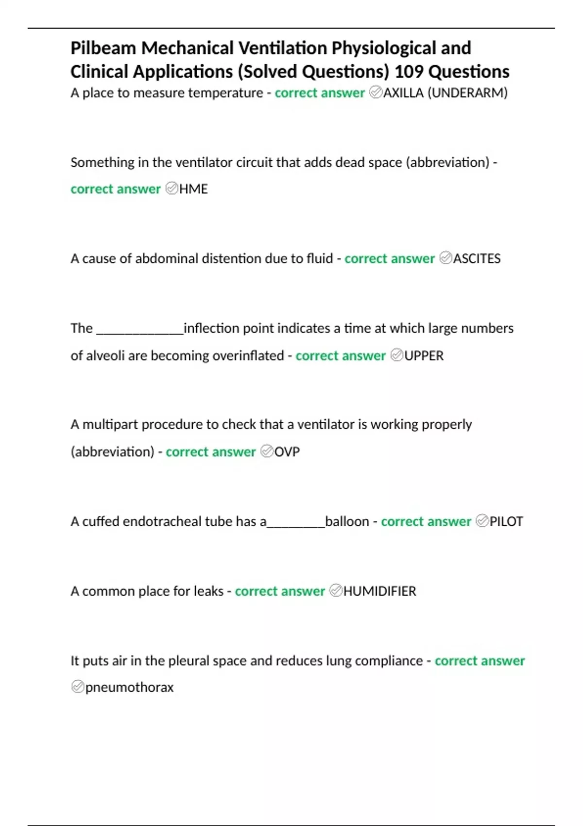 Pilbeam Mechanical Ventilation Physiological and Clinical Applications ...