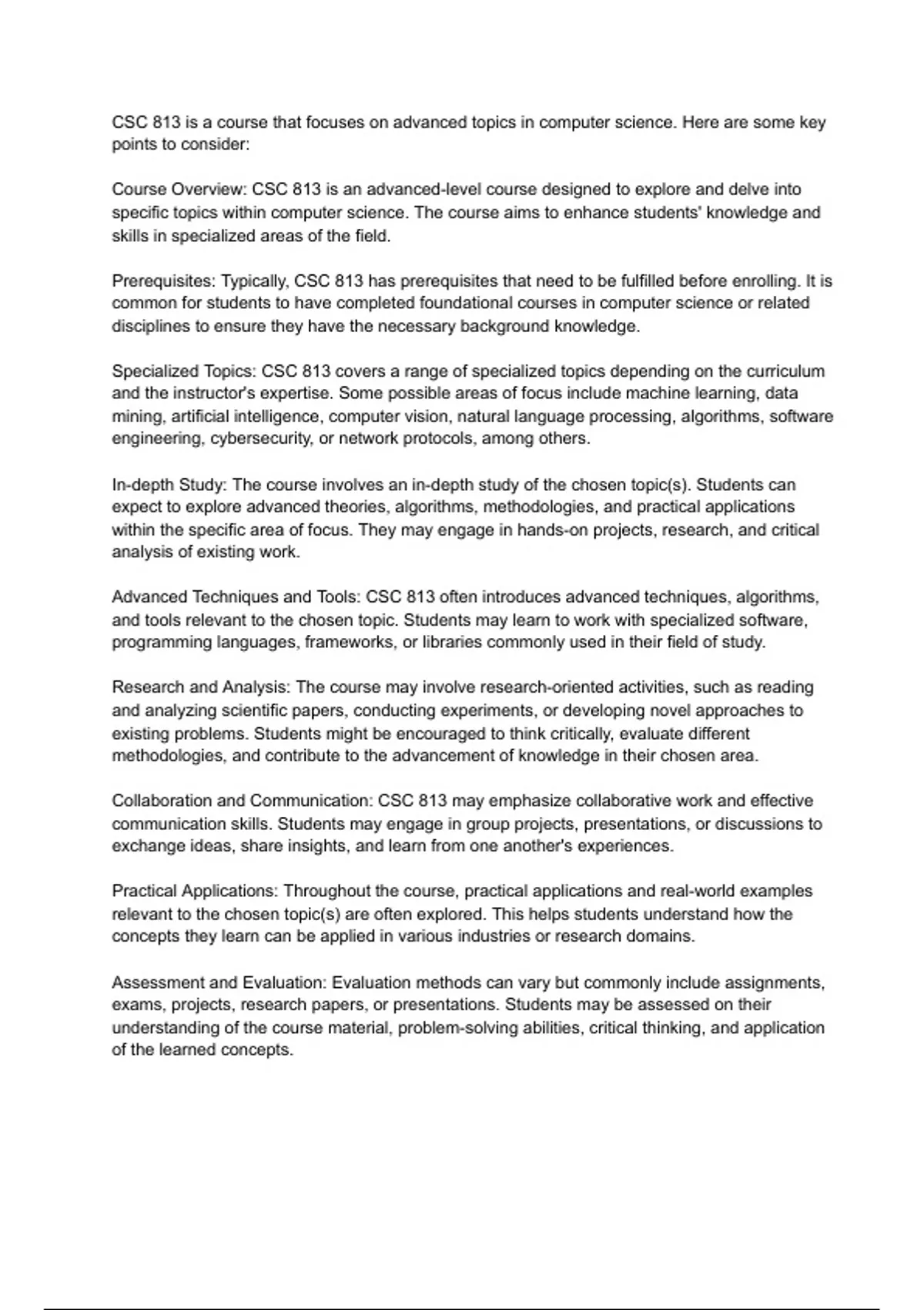 CSC 823: Advanced Data Mining and Machine Learning - CSC 823 - Stuvia US