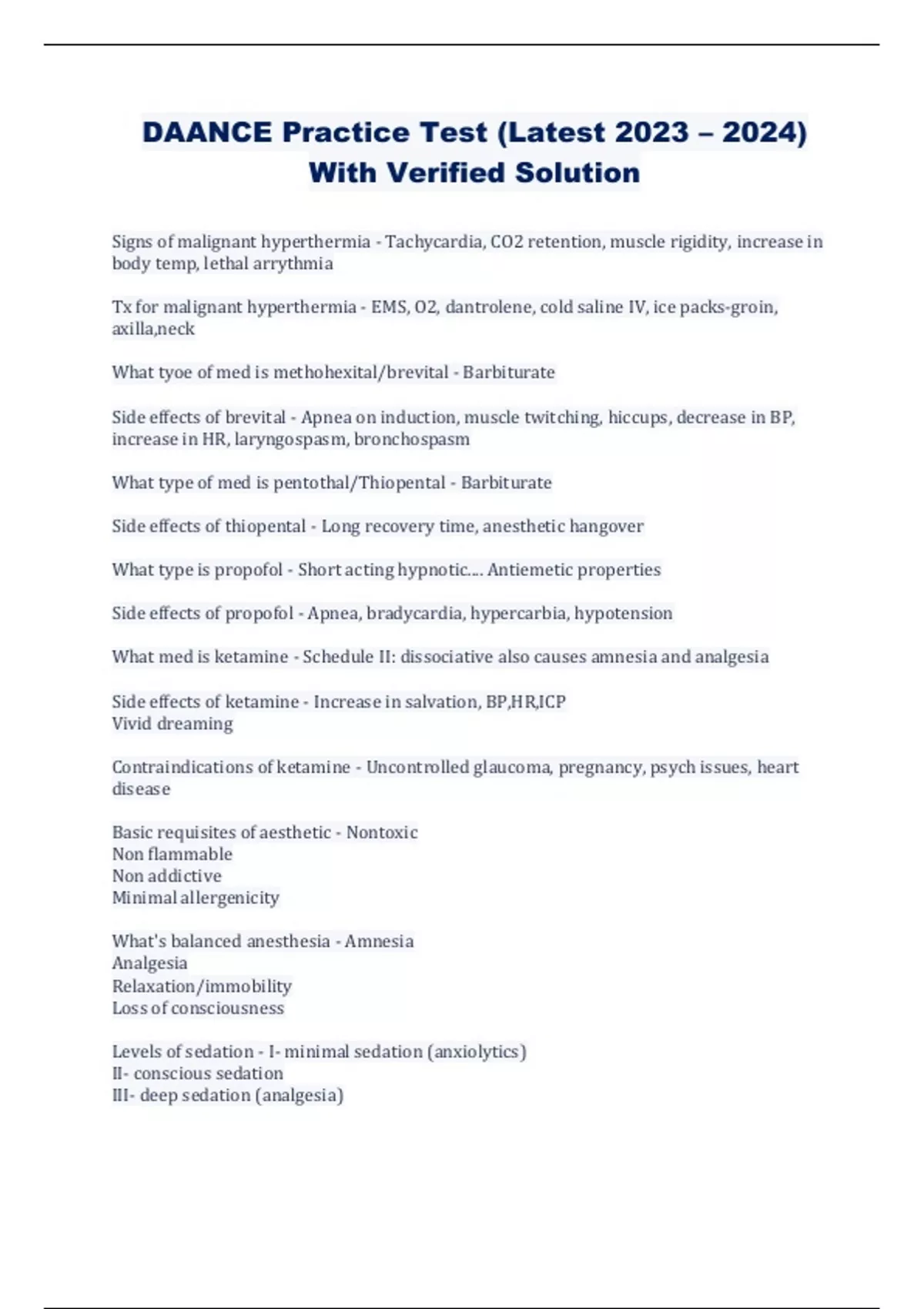 DAANCE Practice Test (Latest 2023 – 2024) With Verified Solution ...