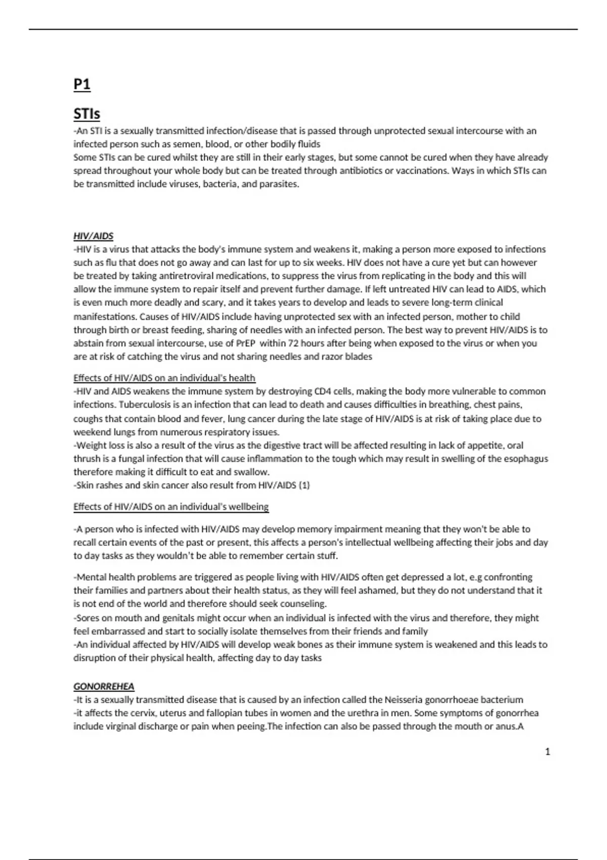 Unit 13,P1,P2,P3 - Unit 13 - Sexual health, reproduction and early development stages - Stuvia UK