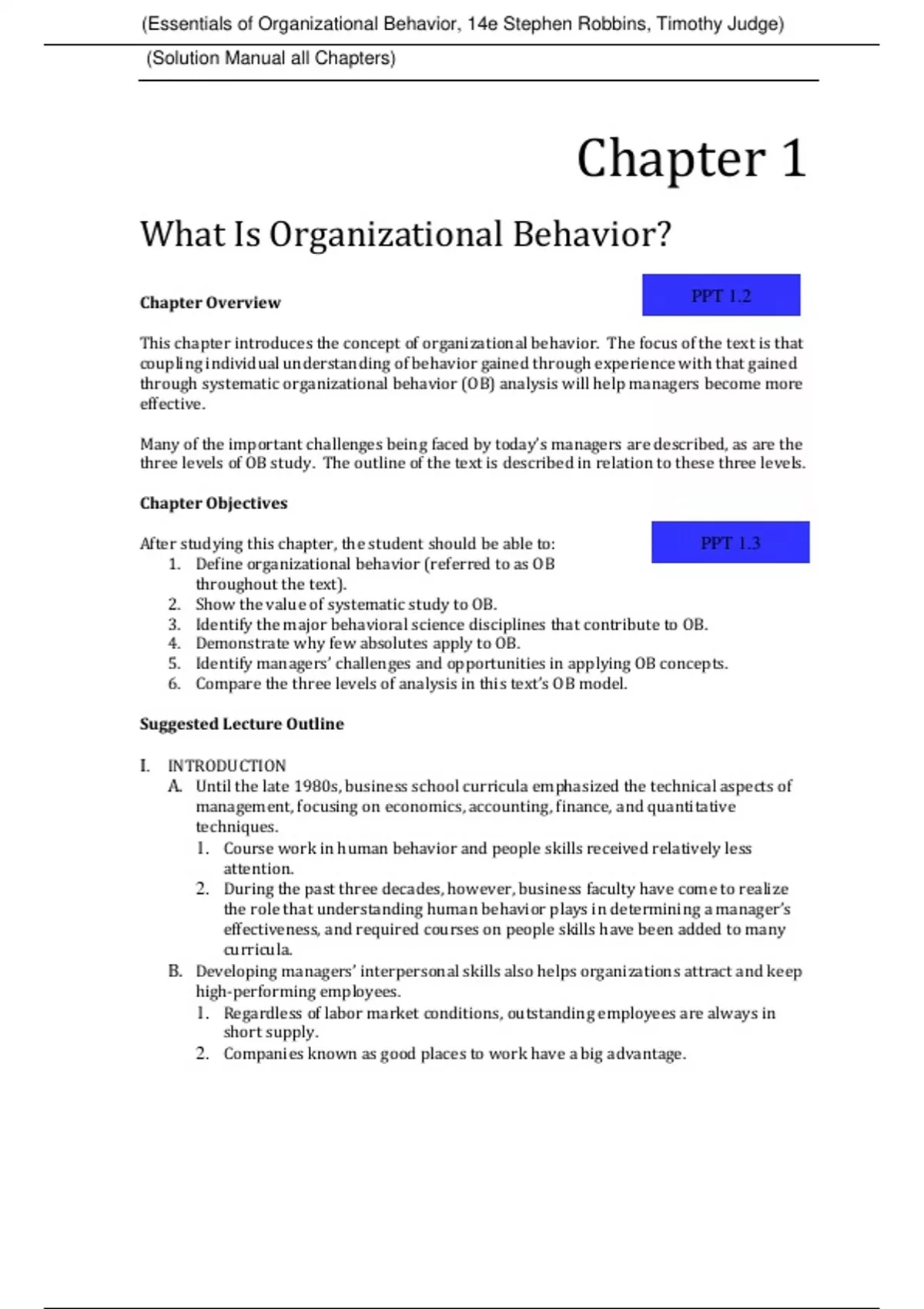 Essentials of Organizational Behavior, 14e Stephen Robbins, Timothy ...