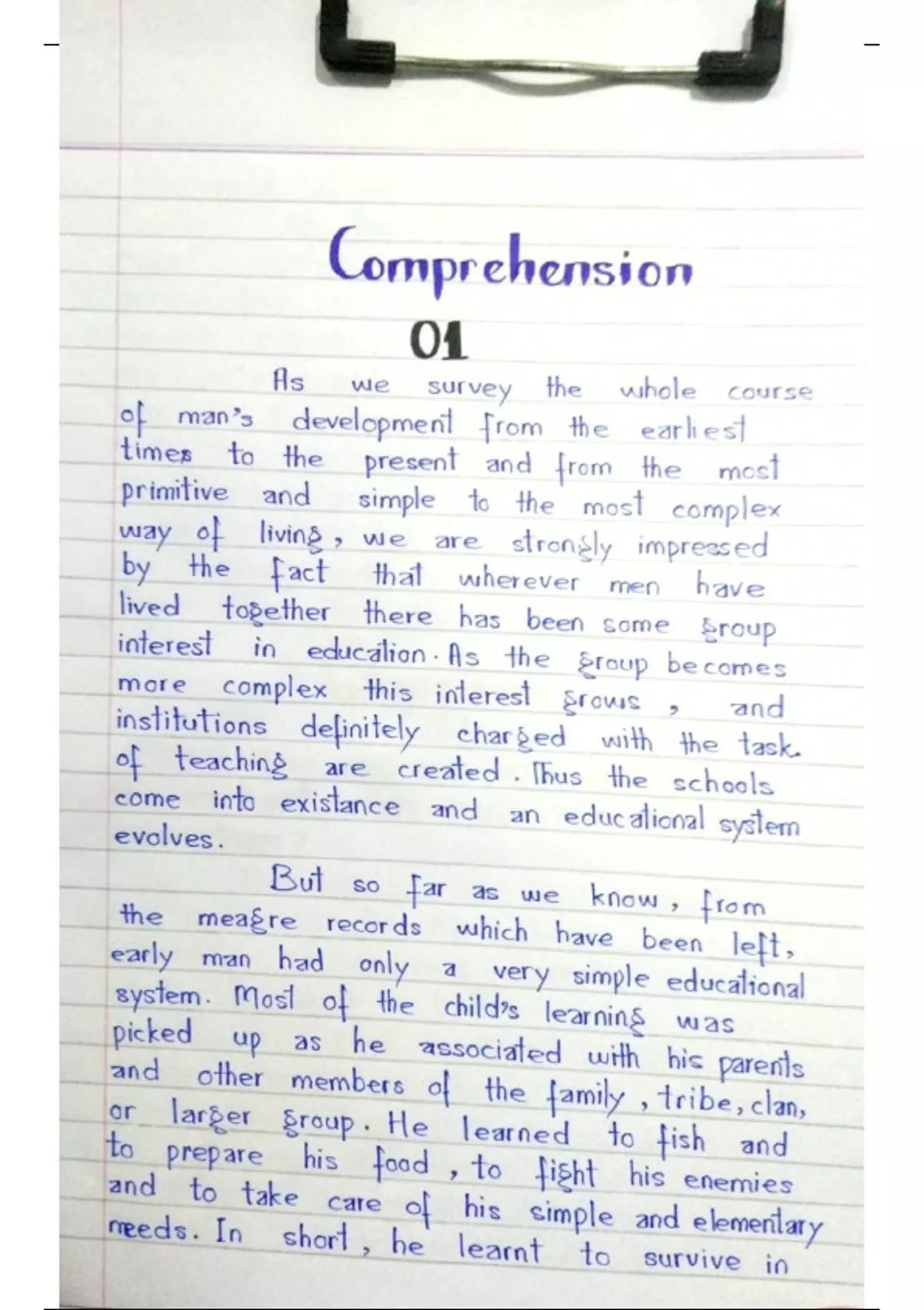English COMPREHENSION Paragraph - English - Stuvia US