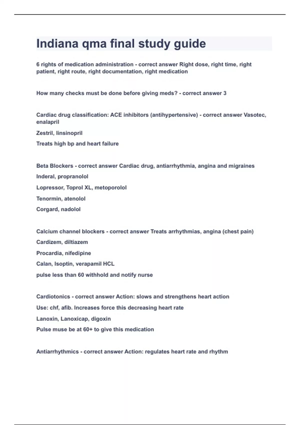 Indiana qma final study guide|2023 LATEST UPDATE|GUARANTEED SUCCESS ...