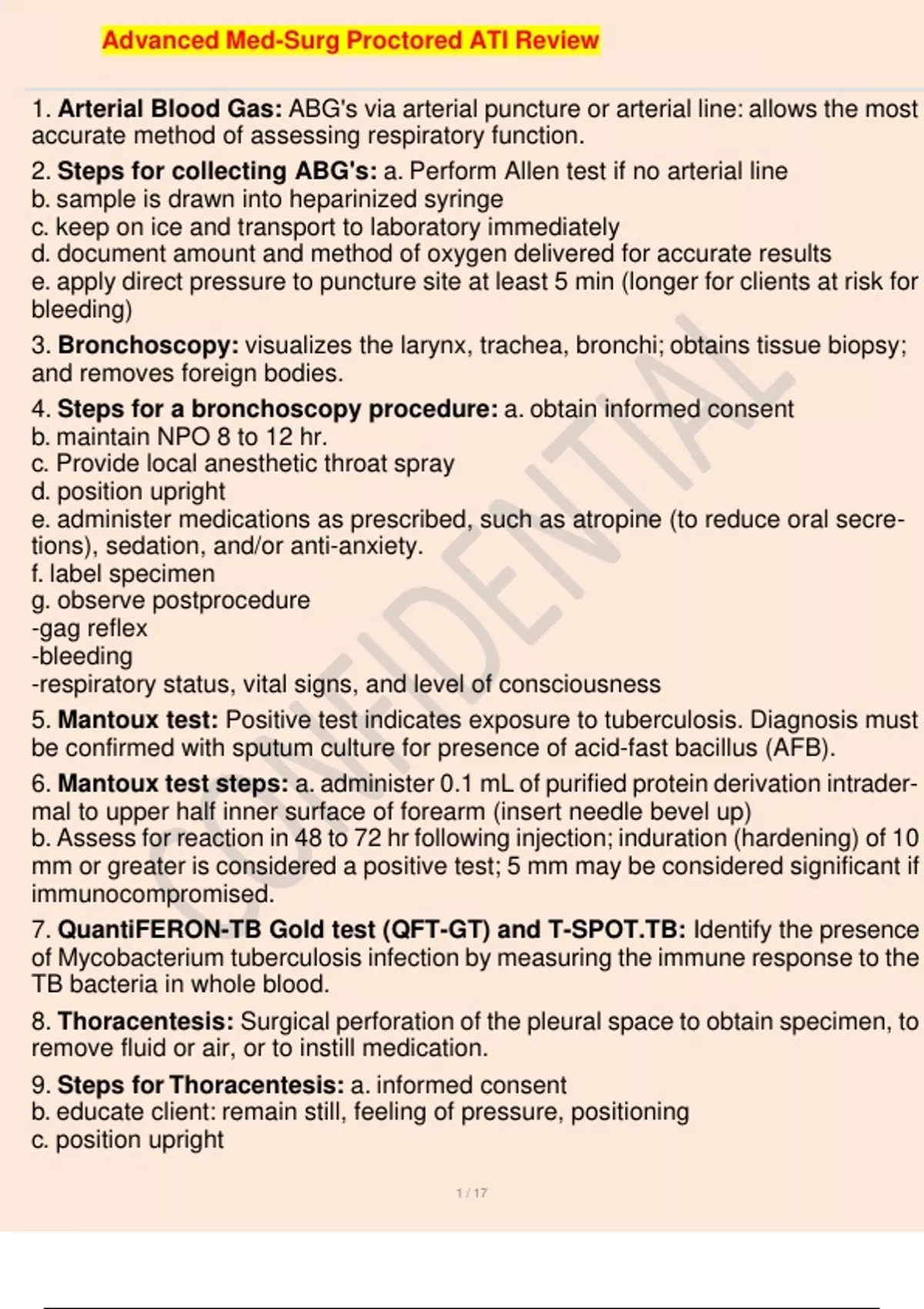 Advanced Med-Surg Proctored ATI Review Study online atp 1. Arterial ...