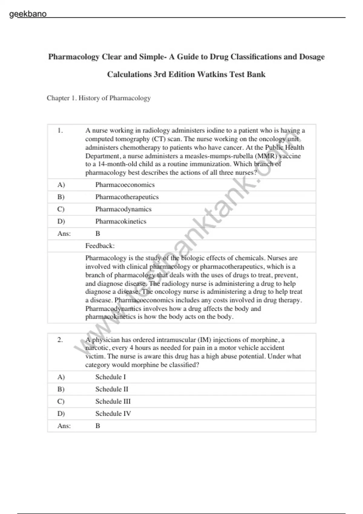 Pharmacology Clear and Simple- A Guide to Drug Classifications and ...