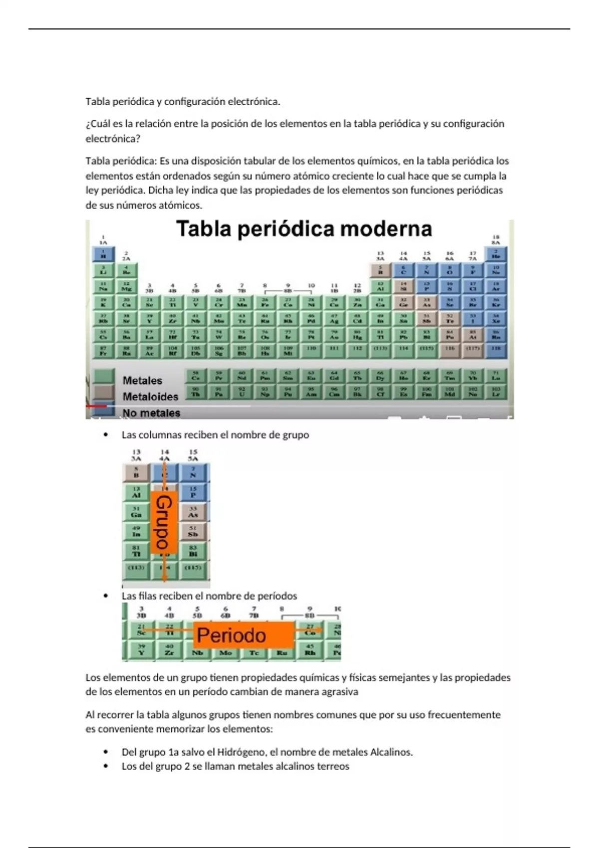 Class notes Química: Tabla Periódica - Química - Stuvia US