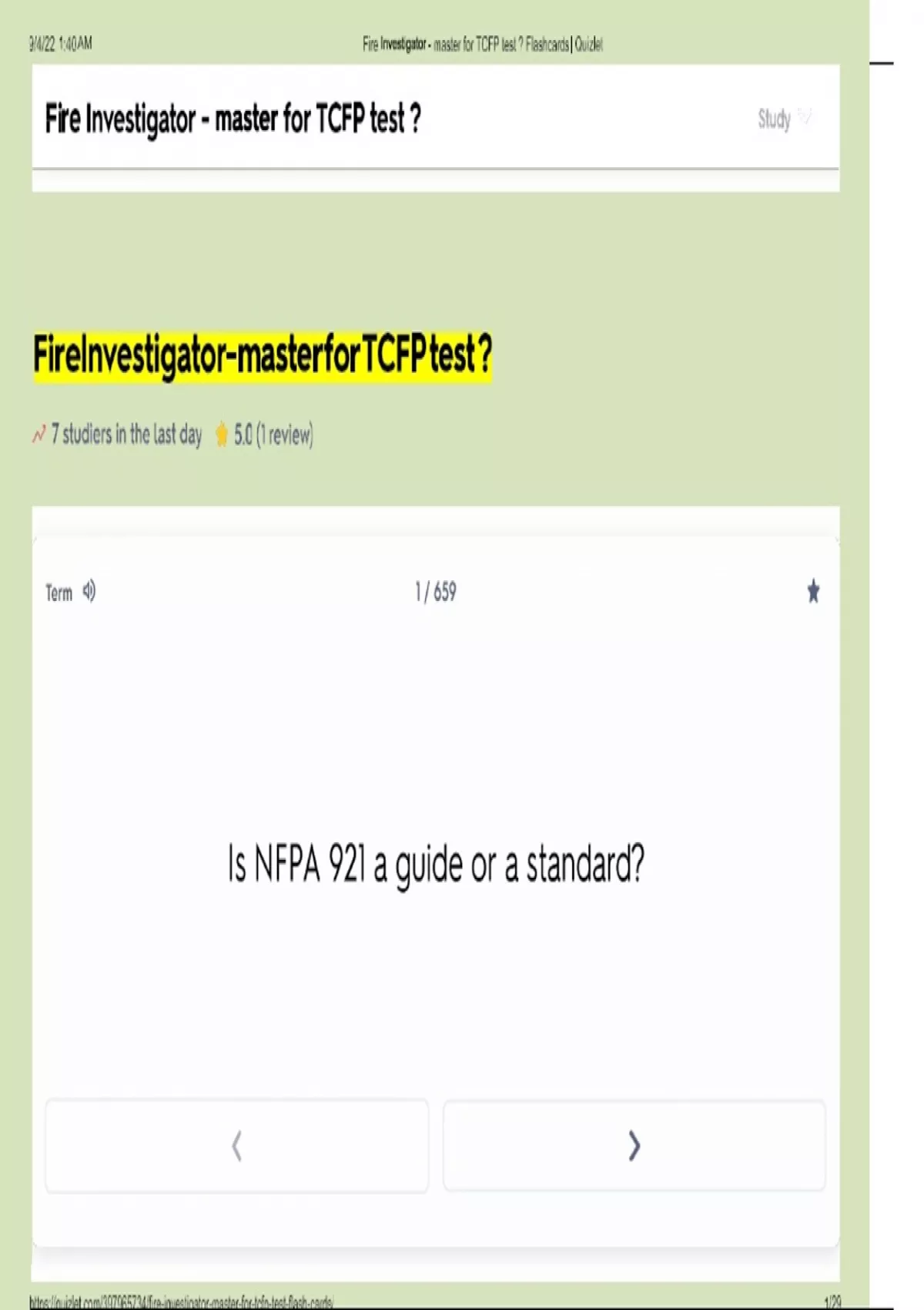 TCFP Test Master For Fire Investigator Questions and Answers 2023 ...