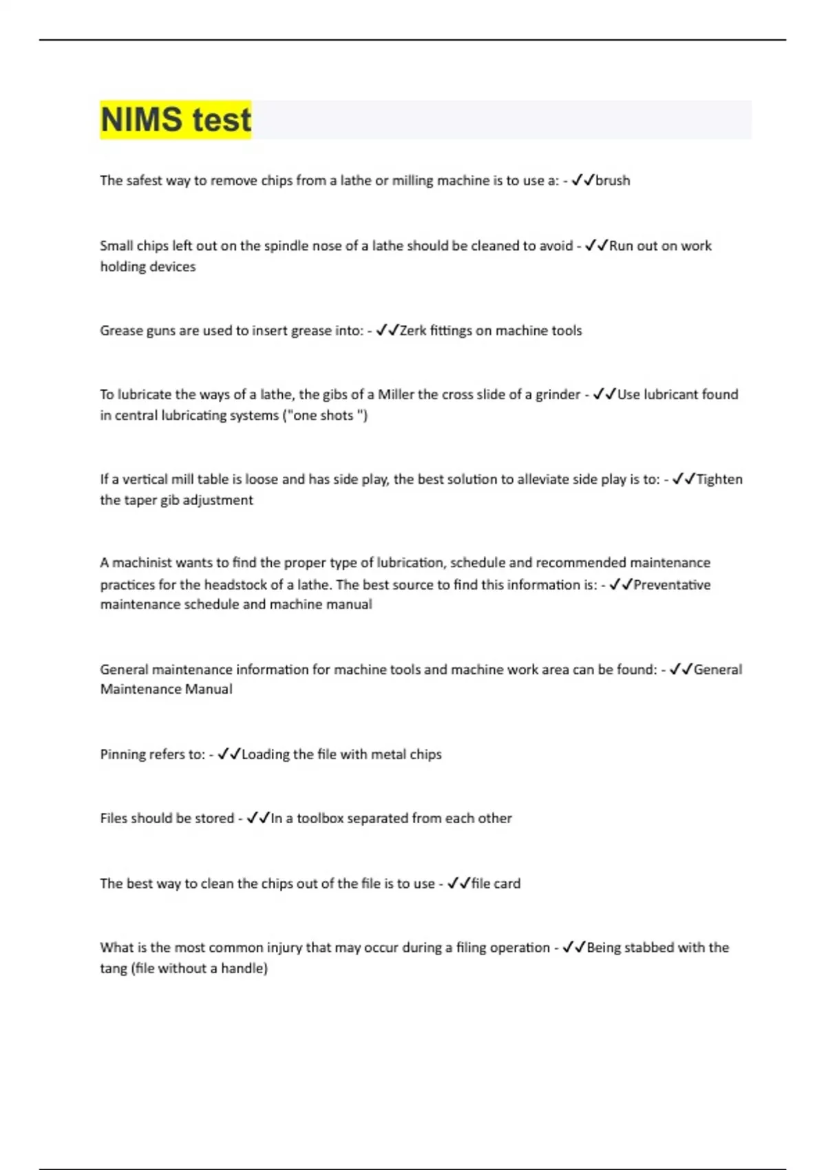 Nims Test 24 By 7 Lab