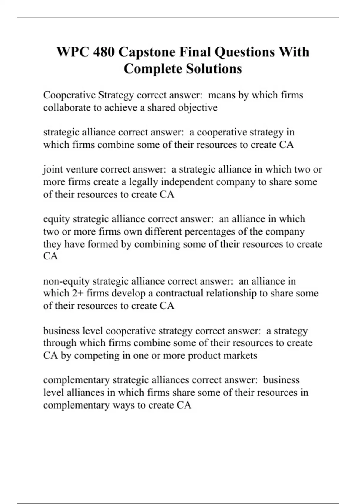 WPC 480 Capstone Final Questions With Complete Solutions - WPC 480 ...