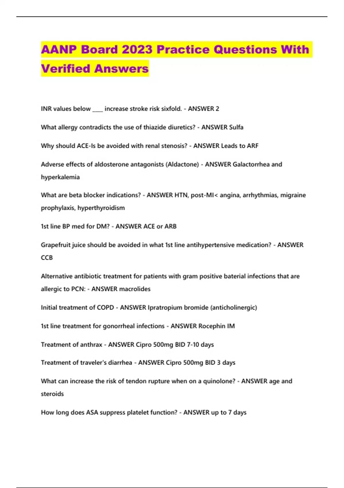 AANP Board 2023 Full Package Deal - Stuvia US